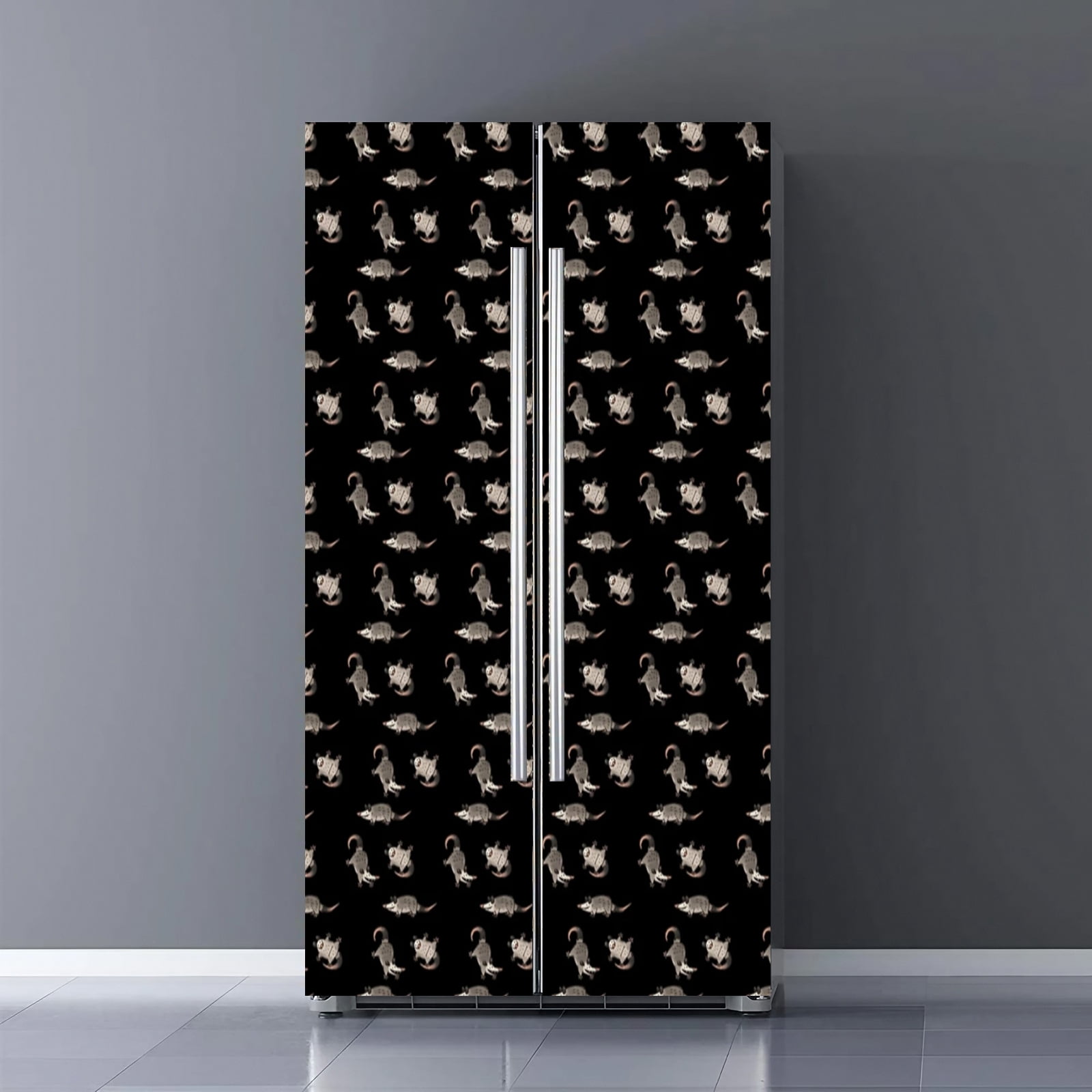 Fridge Door Wrap Vinyl Sticker Decor Front Refrigerator PVC Wallpaper ...