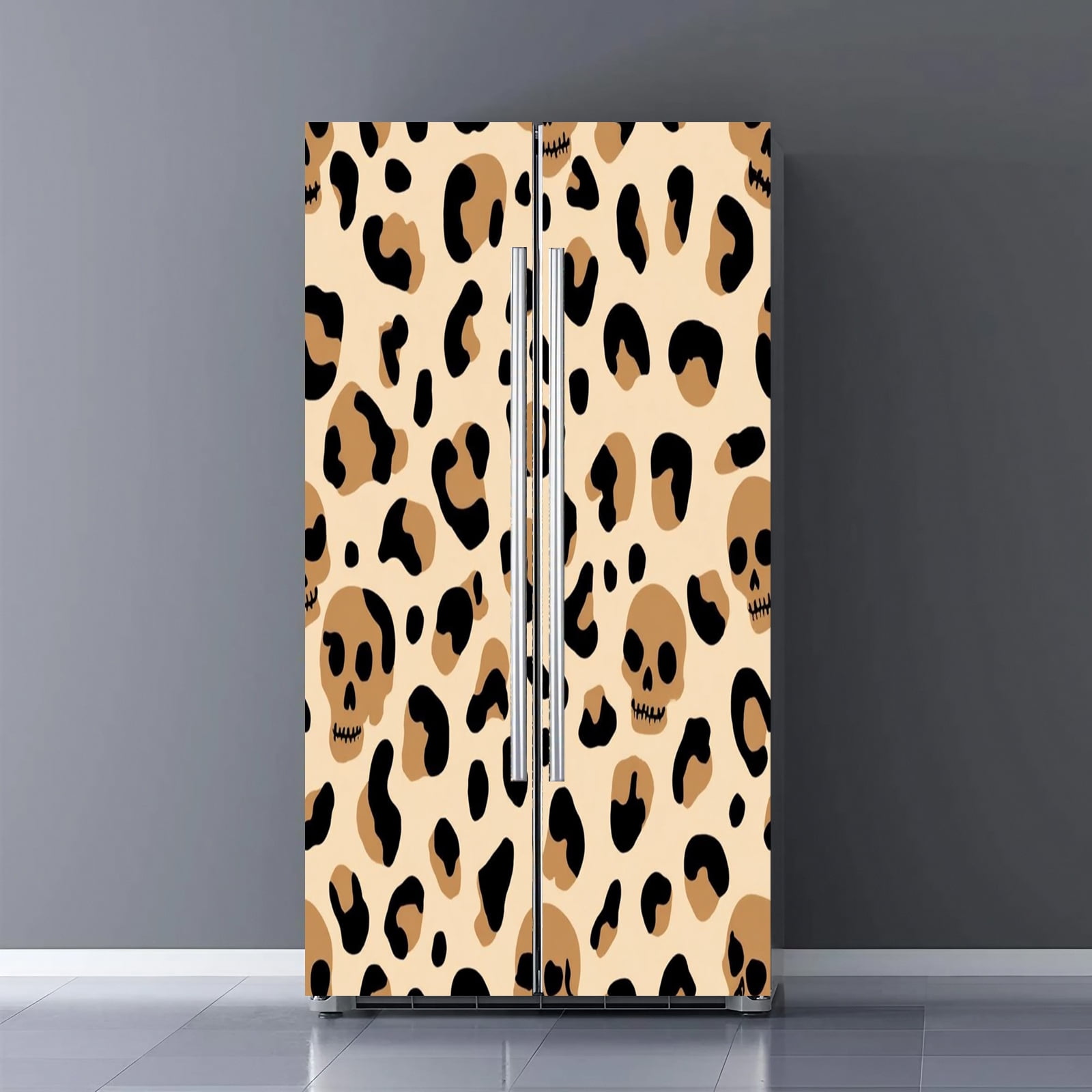 Fridge Door Wrap Vinyl Sticker Decor Front Refrigerator PVC Wallpaper ...