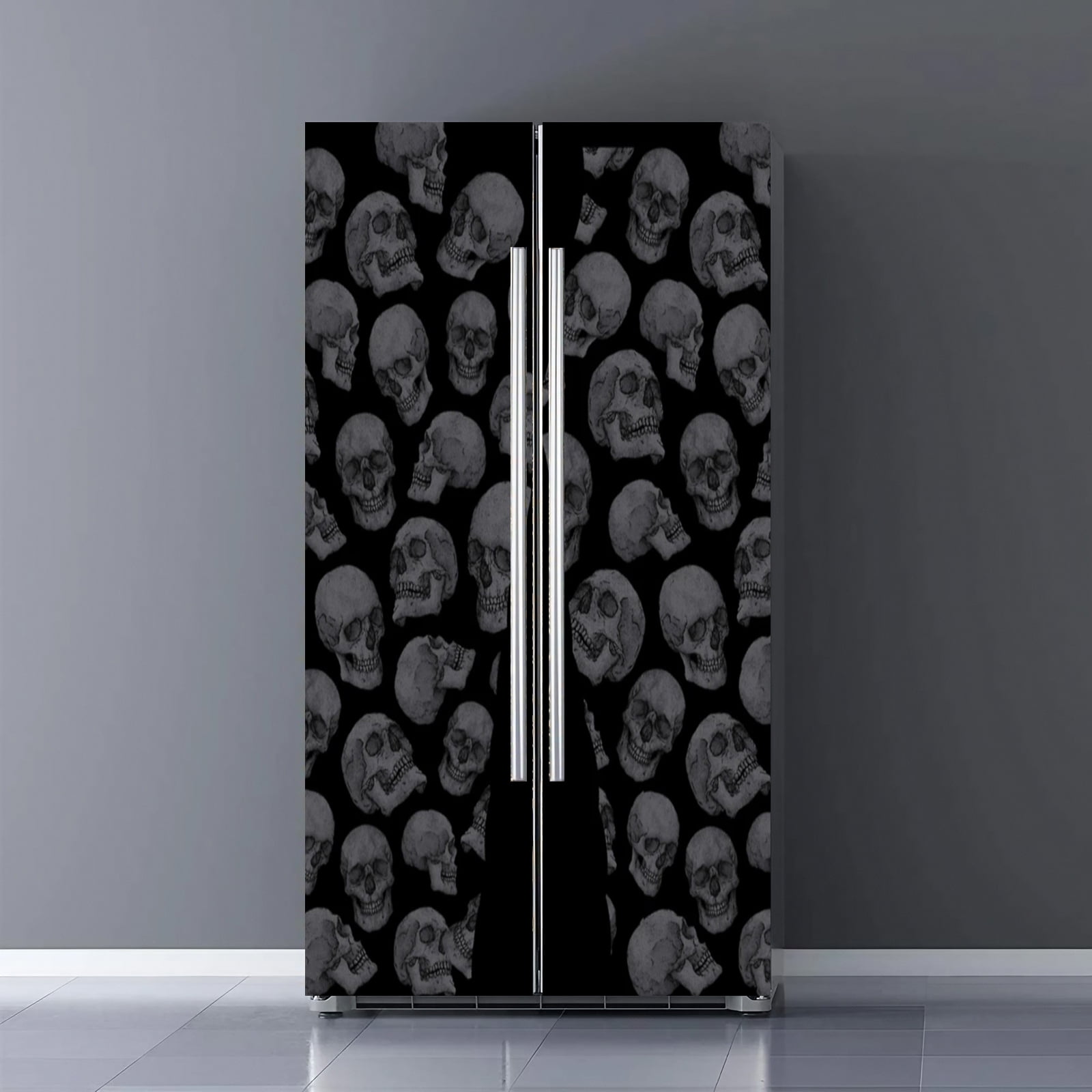 Fridge Door Wrap Vinyl Sticker Decor Front Refrigerator PVC Wallpaper ...