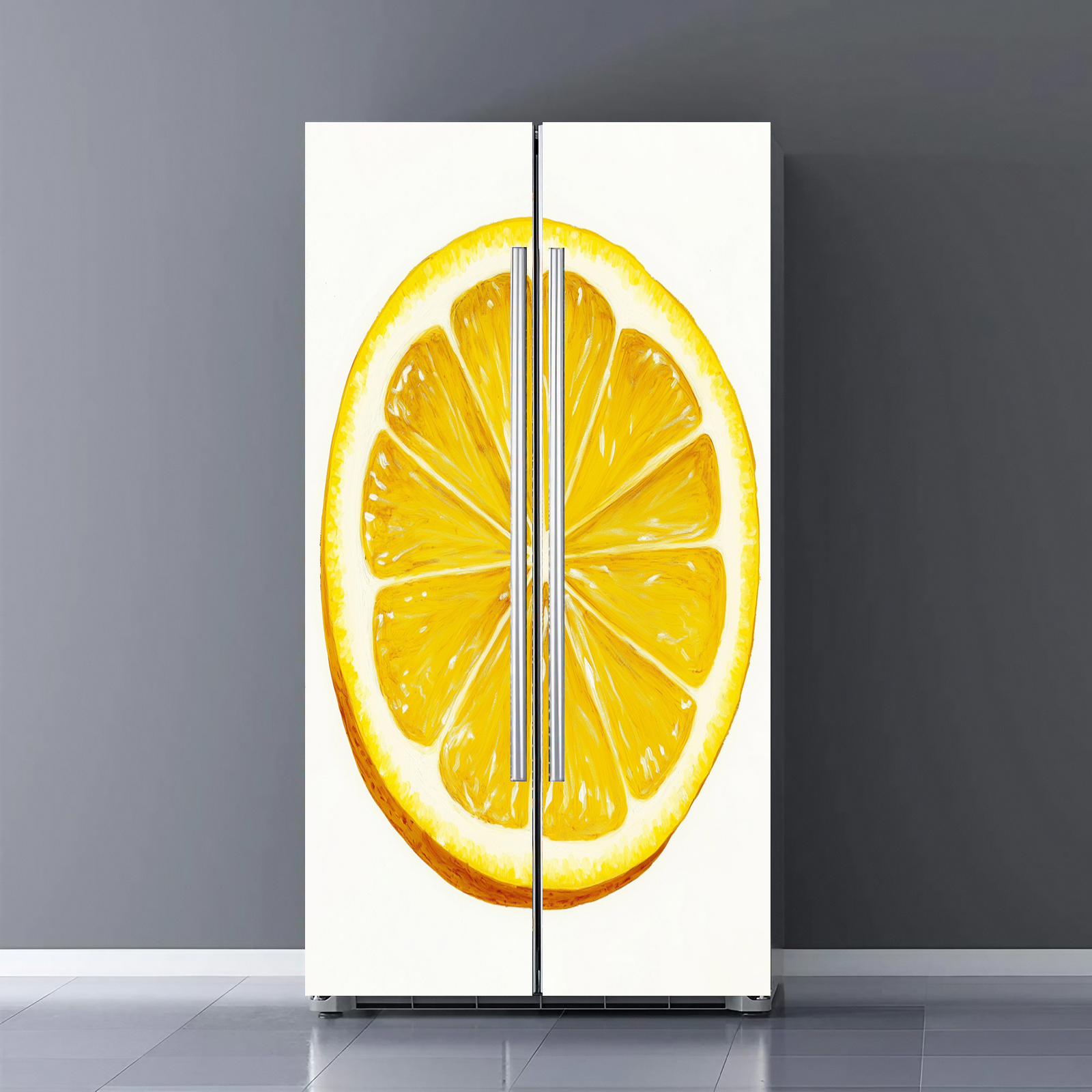 Fridge Door Wrap Vinyl Sticker Decor Front Refrigerator PVC Wallpaper ...