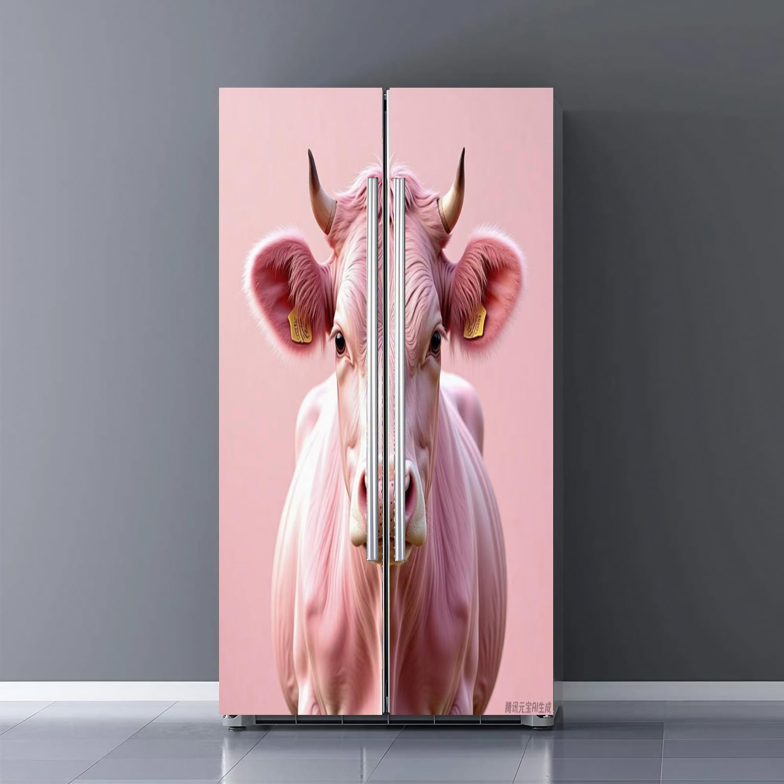 Fridge Door Wrap Vinyl Sticker Decor Front Refrigerator PVC Wallpaper ...