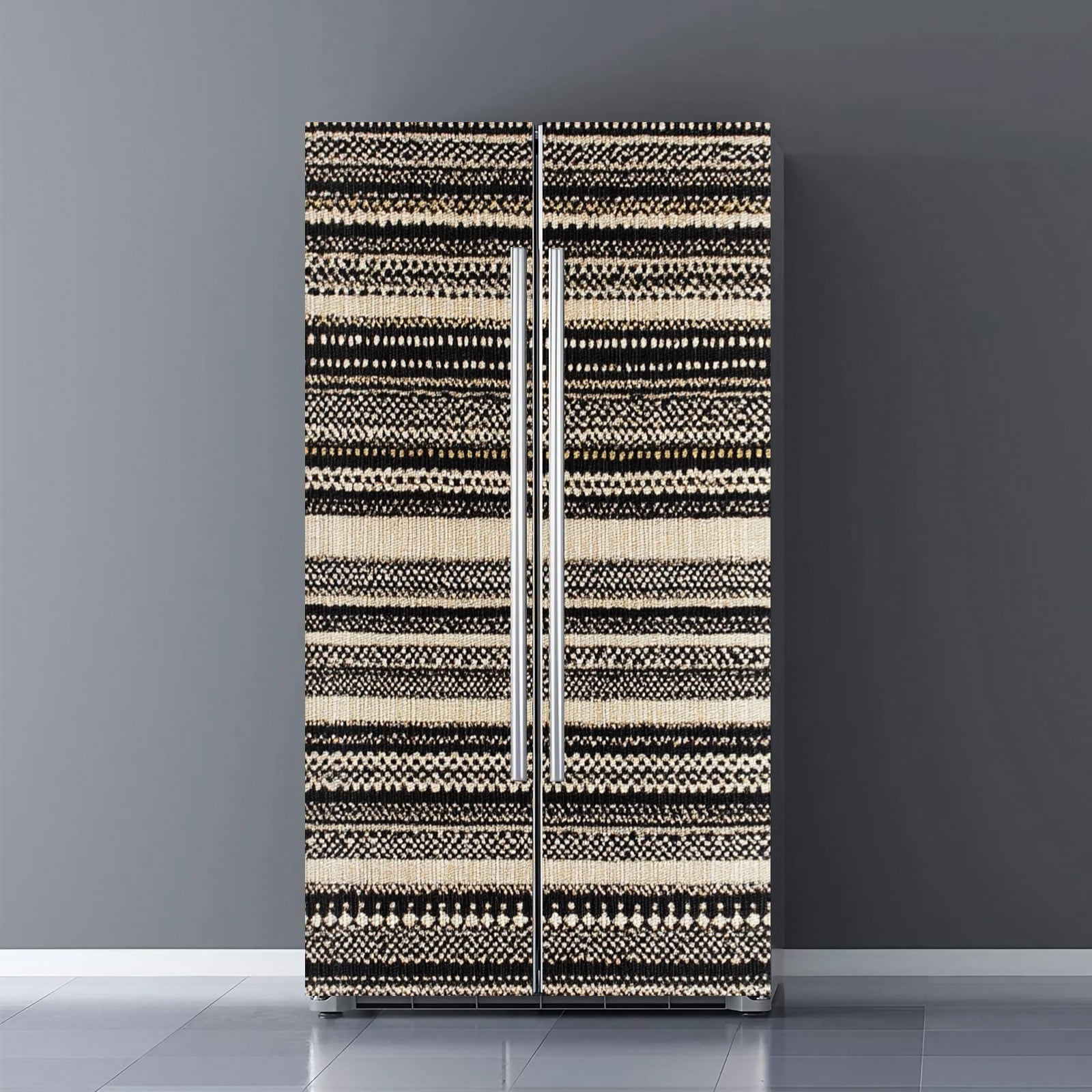 Fridge Door Wrap Vinyl Sticker Decor Front Refrigerator PVC Wallpaper ...