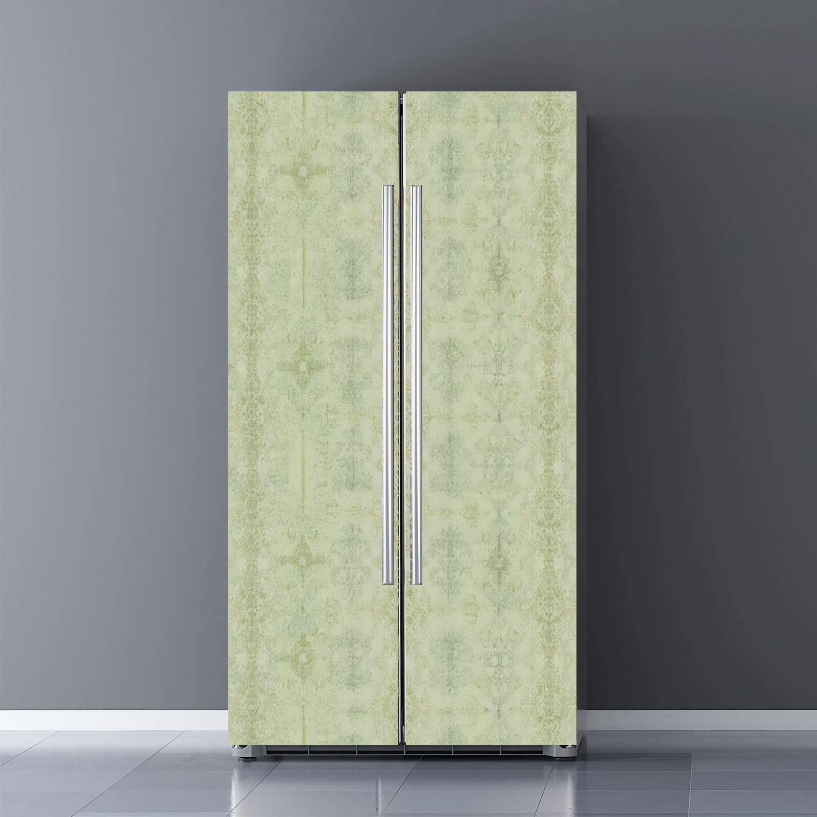Fridge Door Wrap Vinyl Sticker Decor Front Refrigerator PVC Wallpaper ...