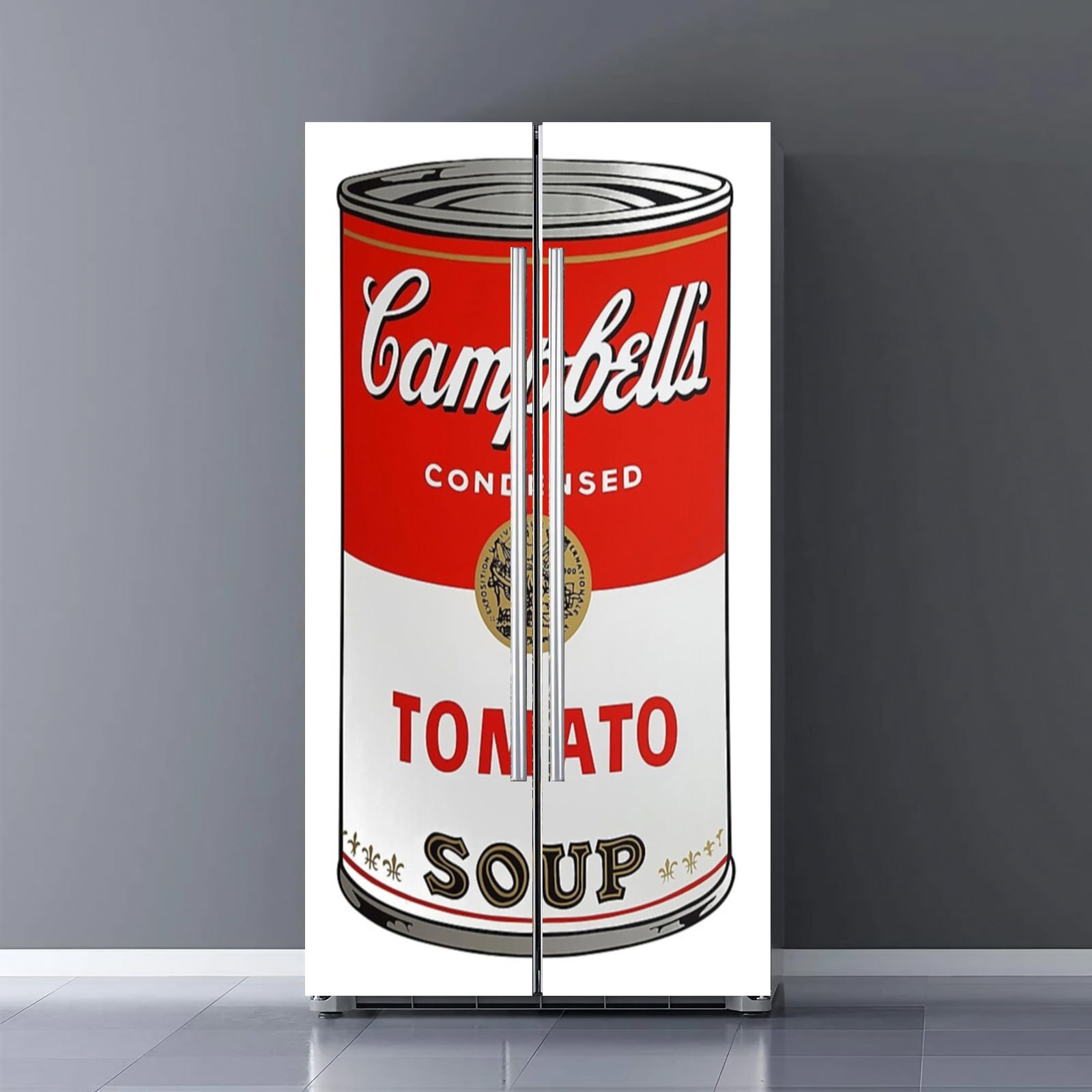 Fridge Door Wrap Vinyl Sticker Decor Front Refrigerator PVC Wallpaper ...