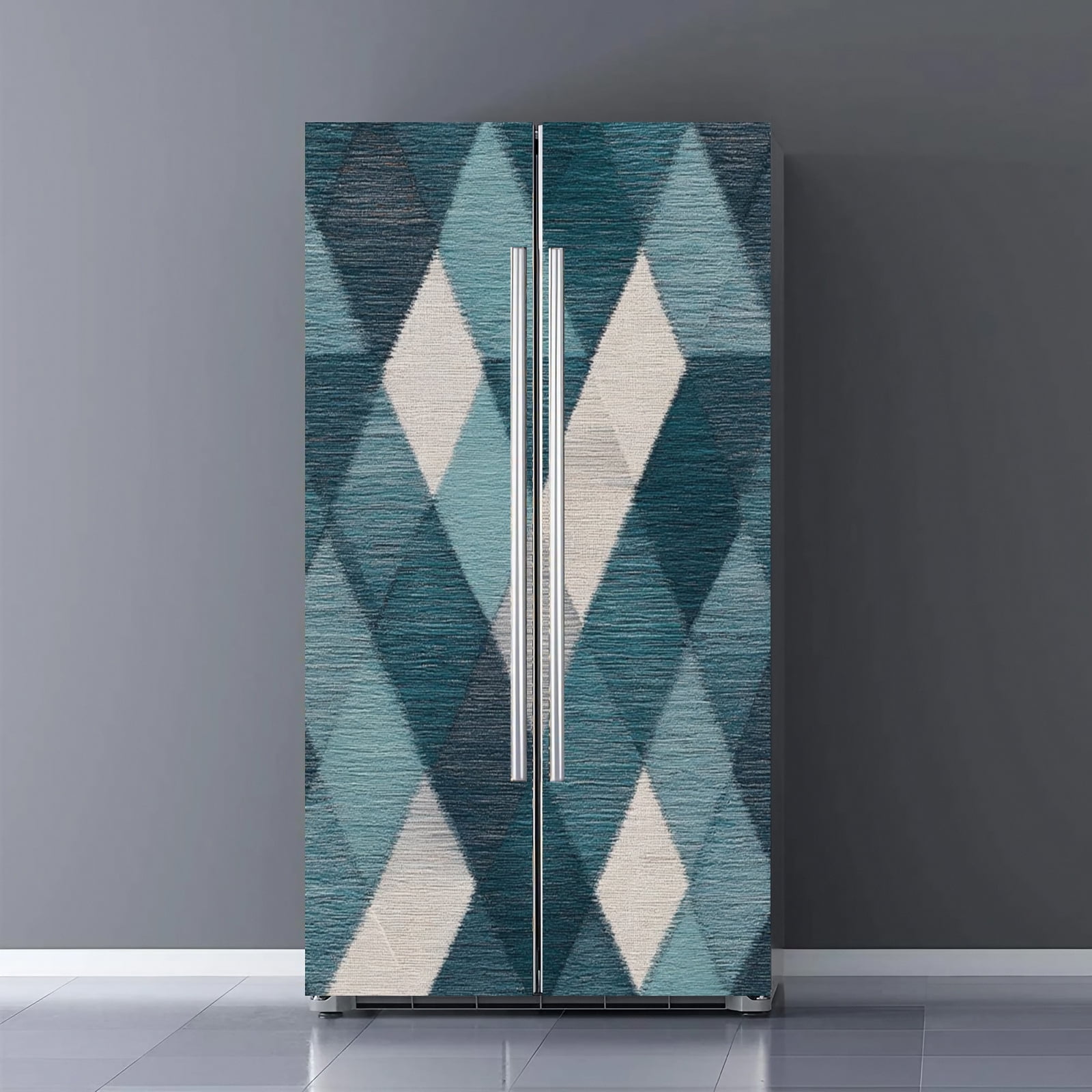 Fridge Door Wrap Vinyl Sticker Decor Front Refrigerator PVC Wallpaper ...