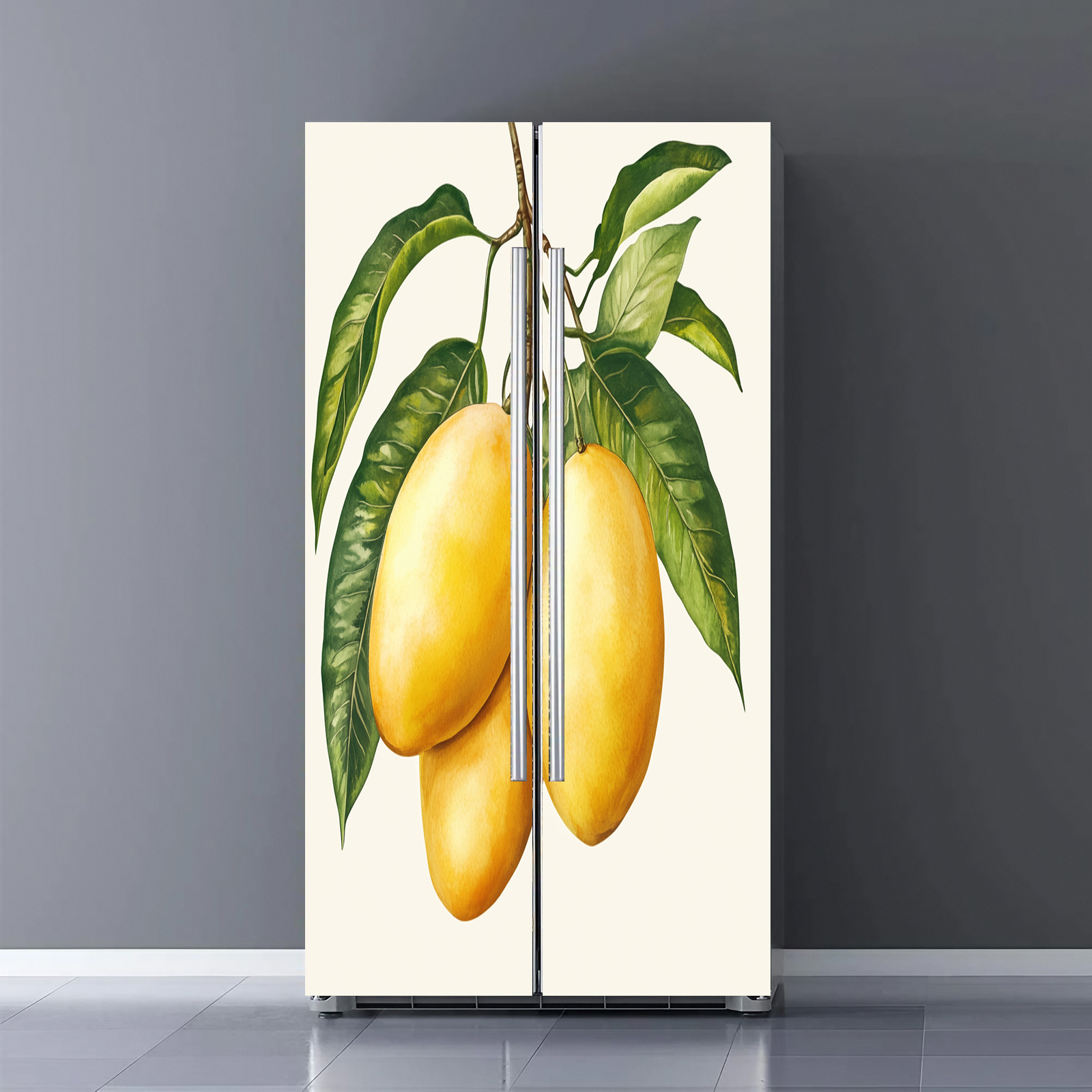 Fridge Door Wrap Vinyl Sticker Decor Front Refrigerator PVC Wallpaper ...