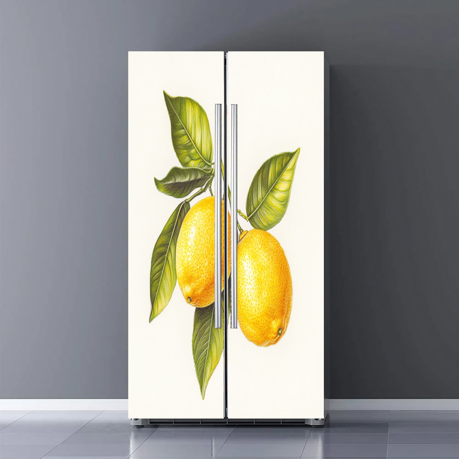 Fridge Door Wrap Vinyl Sticker Decor Front Refrigerator PVC Wallpaper ...