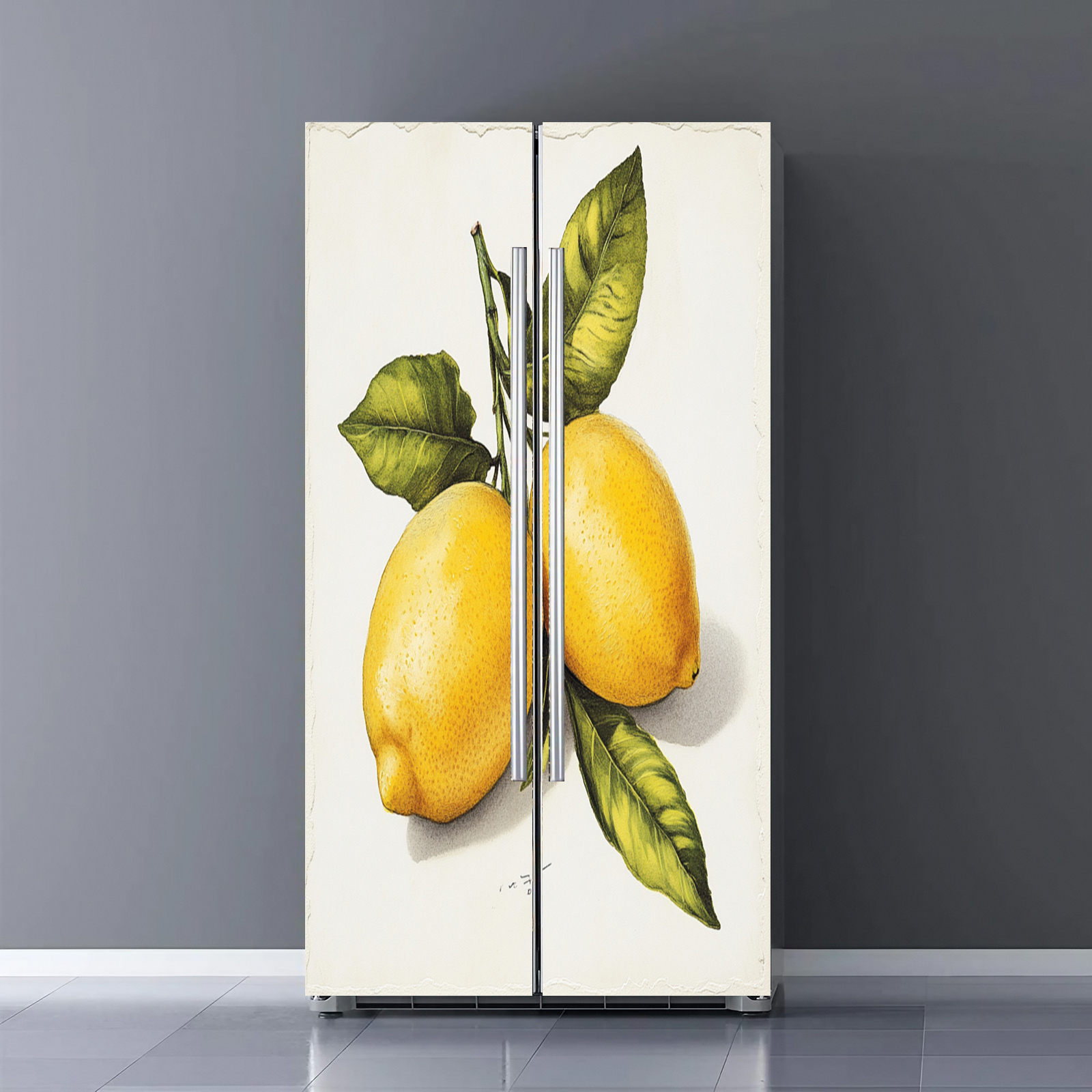 Fridge Door Wrap Vinyl Sticker Decor Front Refrigerator PVC Wallpaper ...