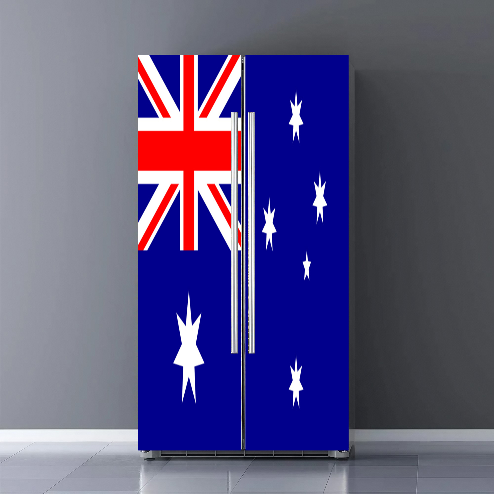 Fridge Door Wrap Vinyl Sticker Decor Front Refrigerator PVC Wallpaper ...