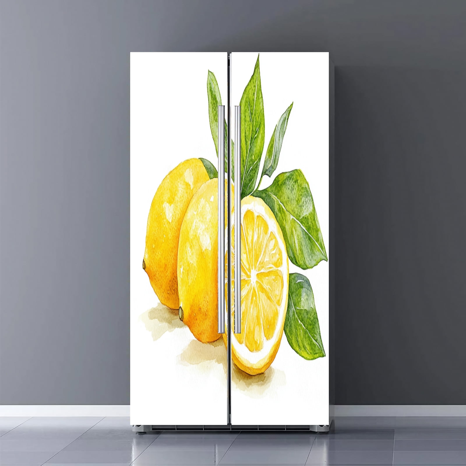 Fridge Door Wrap Vinyl Sticker Decor Front Refrigerator PVC Wallpaper ...