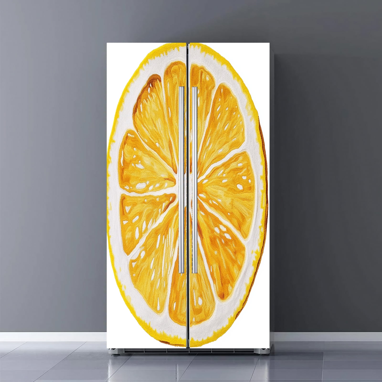 Fridge Door Wrap Vinyl Sticker Decor Front Refrigerator PVC Wallpaper ...