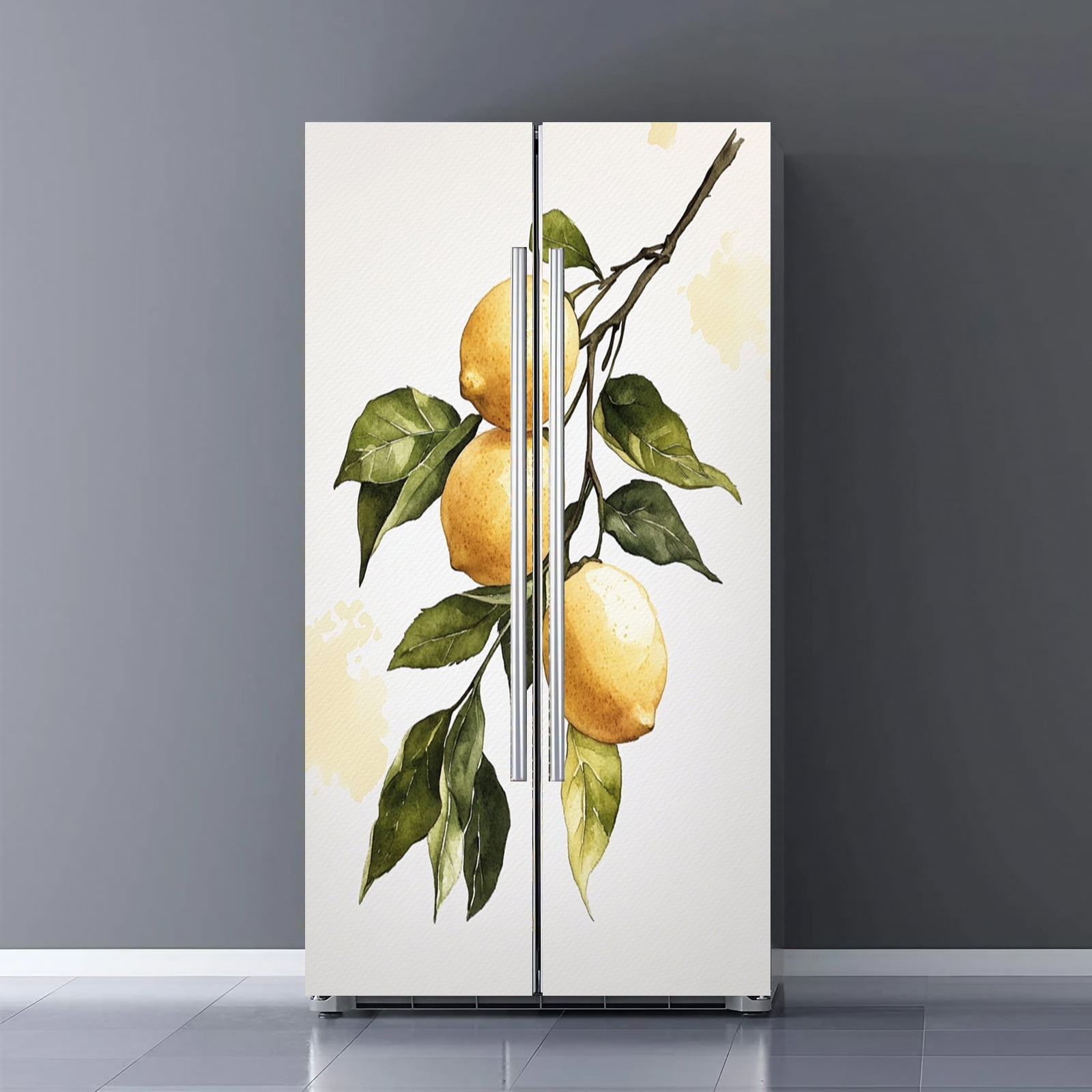 Fridge Door Wrap Vinyl Sticker Decor Front Refrigerator PVC Wallpaper ...