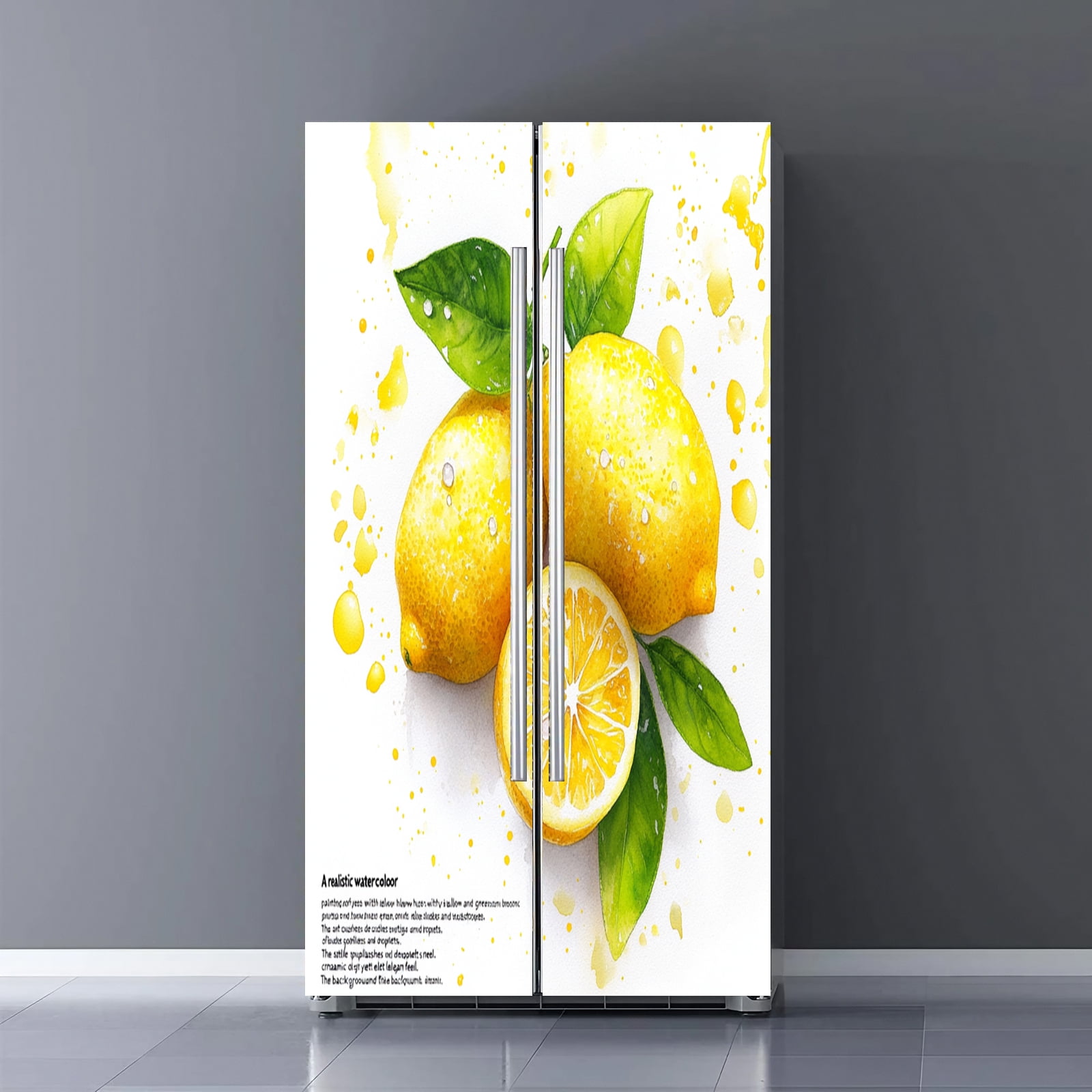 Fridge Door Wrap Vinyl Sticker Decor Front Refrigerator PVC Wallpaper ...