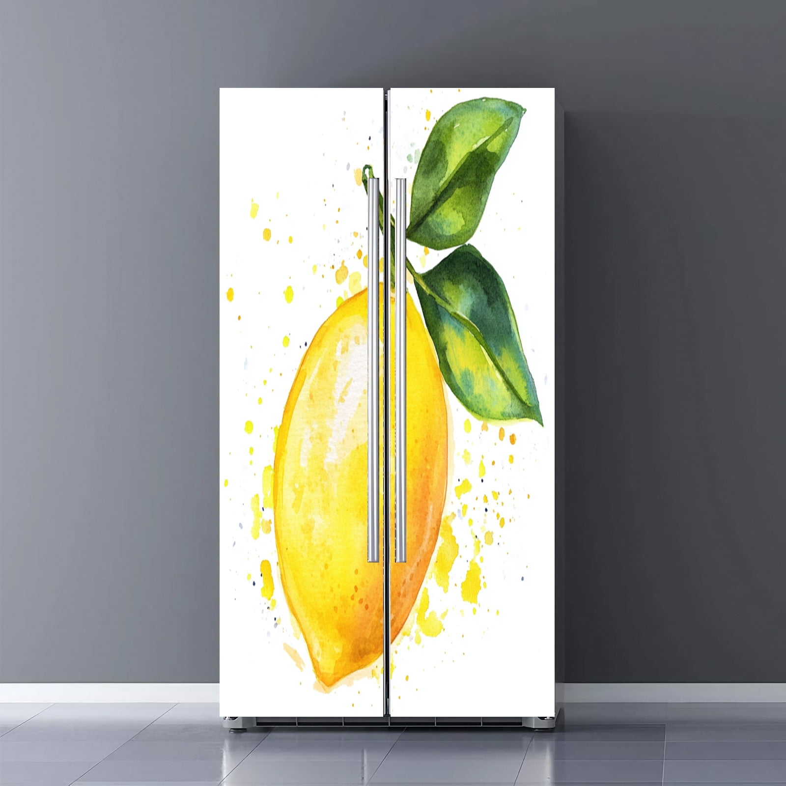 Fridge Door Wrap Vinyl Sticker Decor Front Refrigerator PVC Wallpaper ...