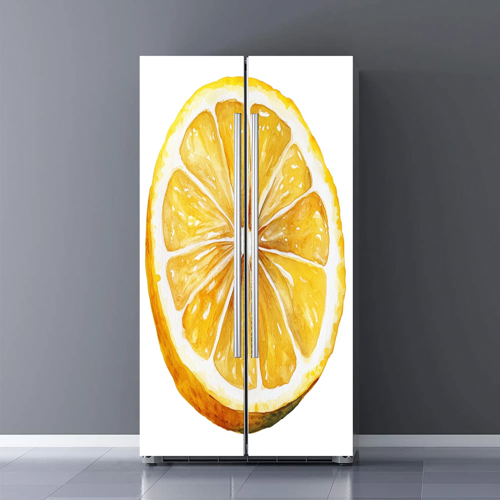 Fridge Door Wrap Vinyl Sticker Decor Front Refrigerator PVC Wallpaper ...