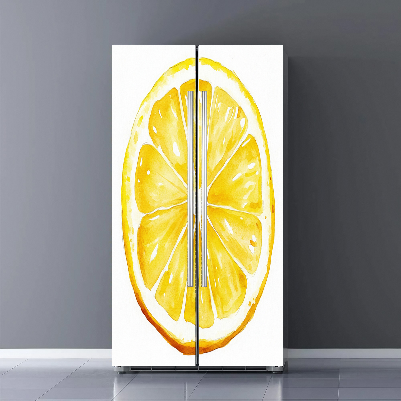 Fridge Door Wrap Vinyl Sticker Decor Front Refrigerator PVC Wallpaper ...