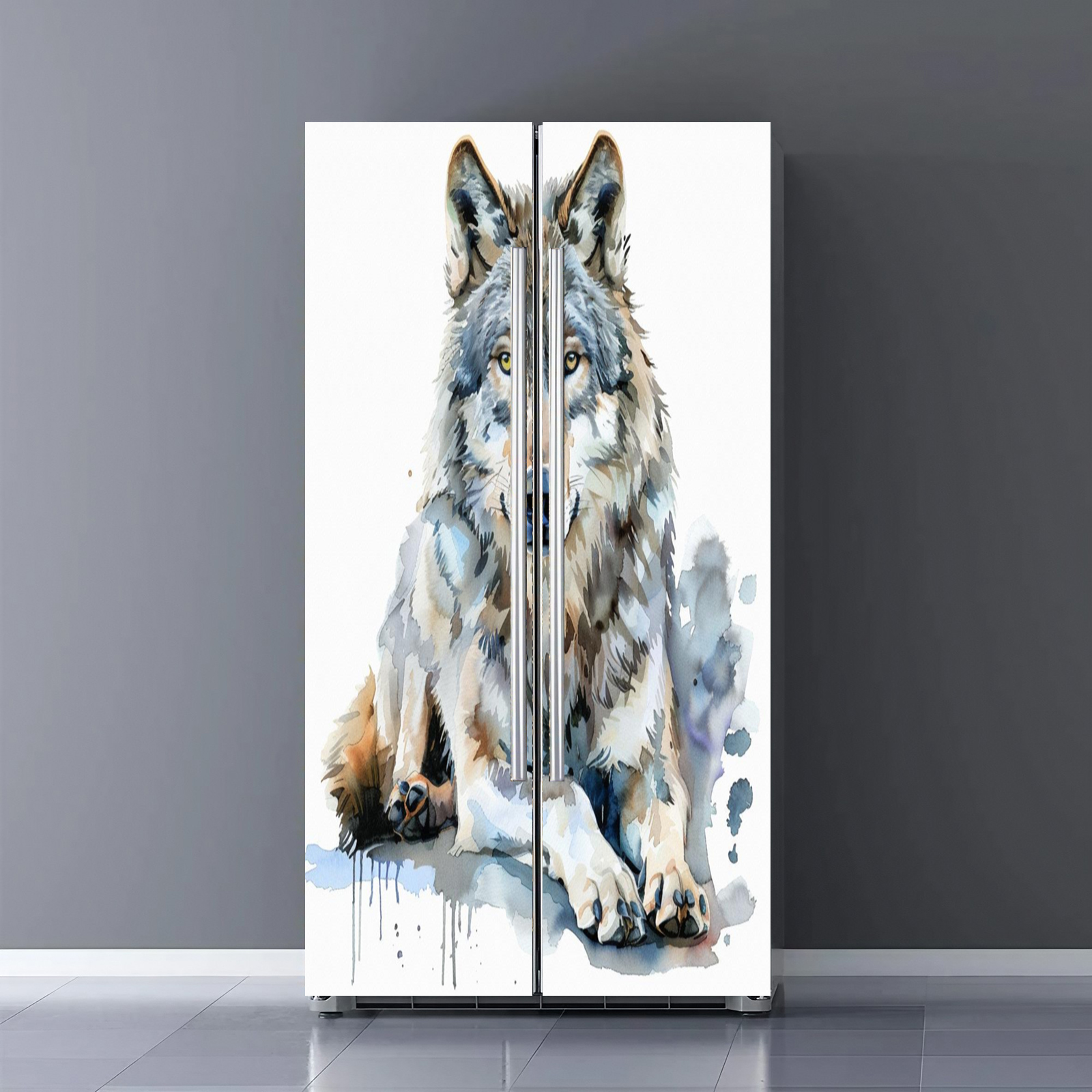 Fridge Door Wrap Vinyl Sticker Decor Front Refrigerator PVC Wallpaper ...