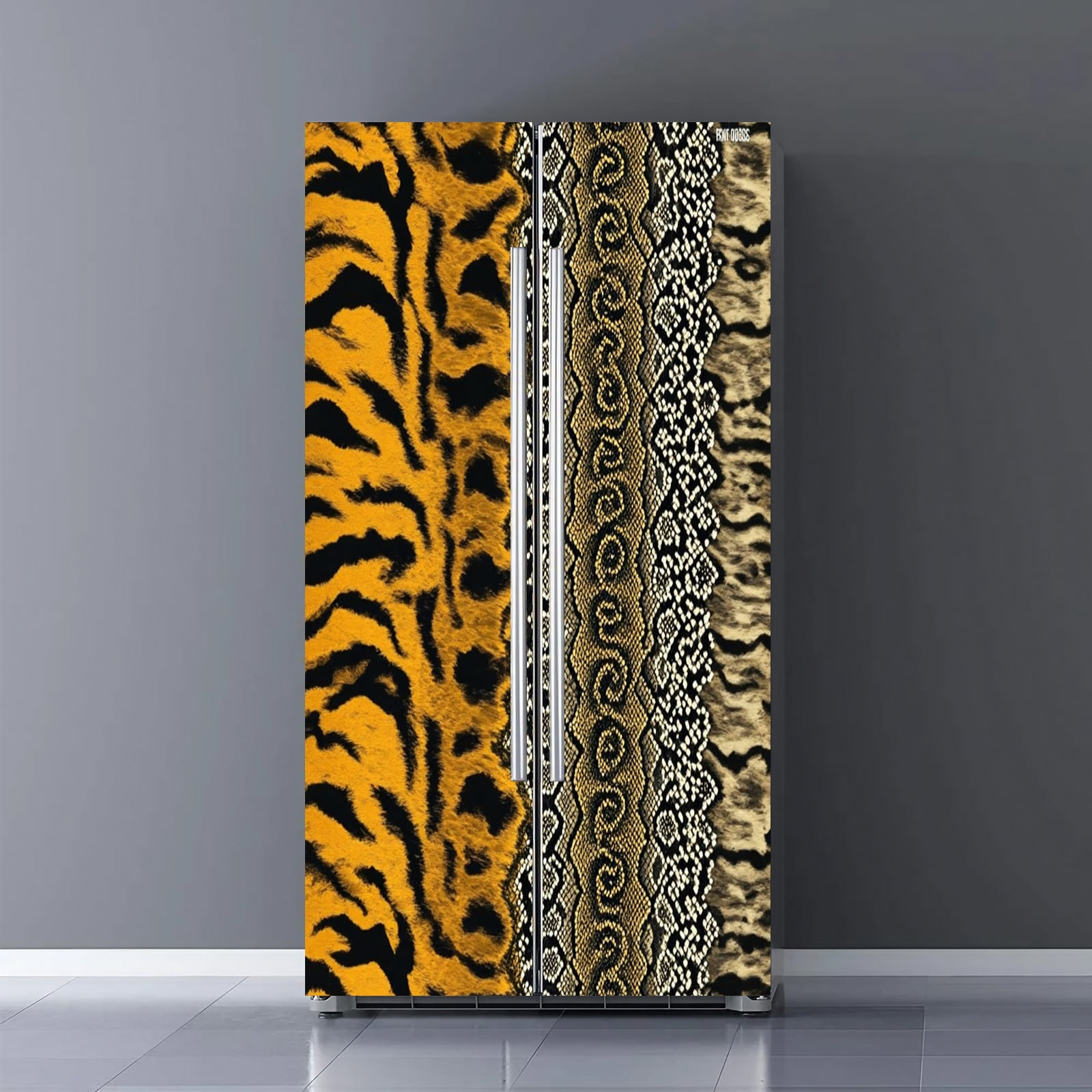 Fridge Door Wrap Vinyl Sticker Decor Front Refrigerator PVC Wallpaper ...