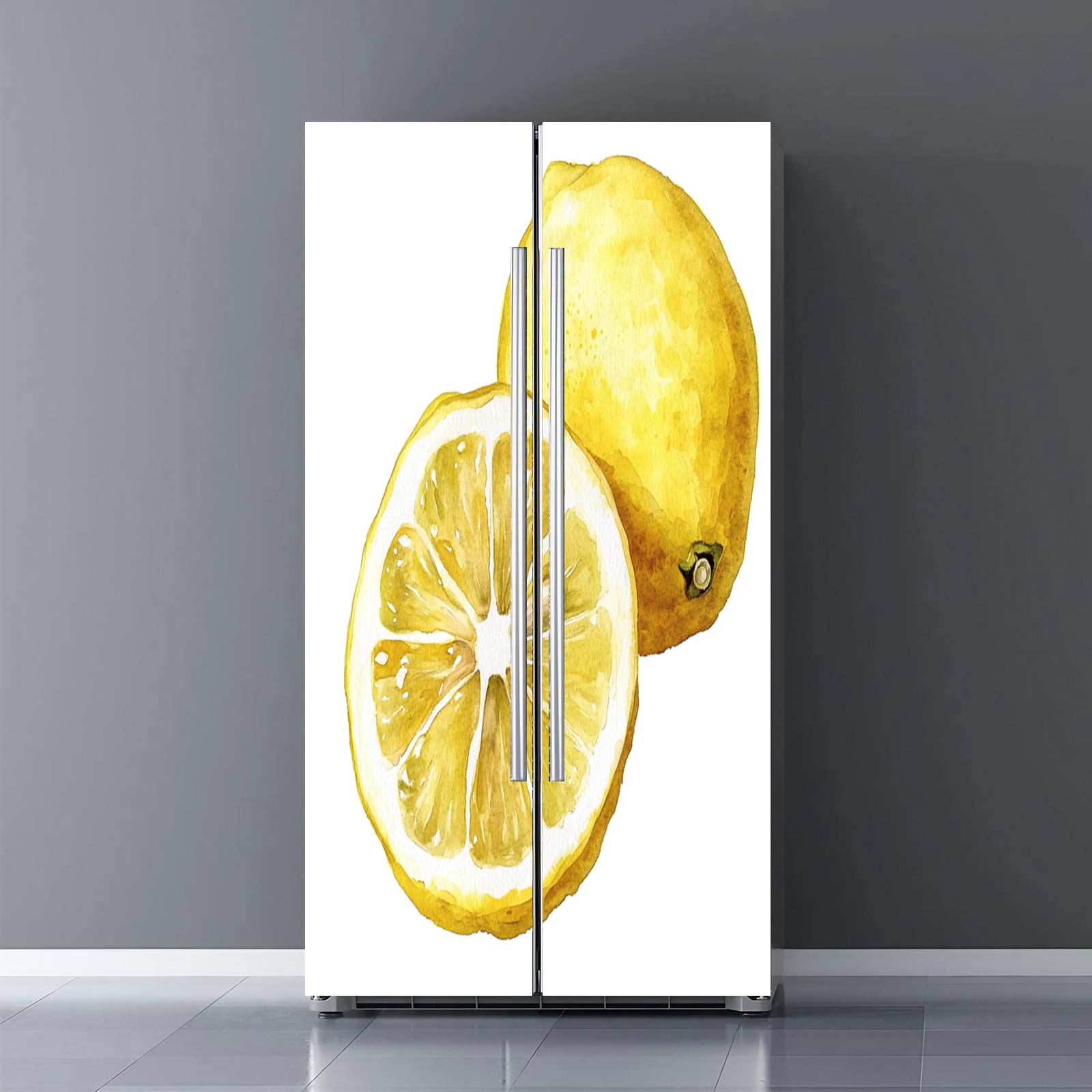 Fridge Door Wrap Vinyl Sticker Decor Front Refrigerator PVC Wallpaper ...