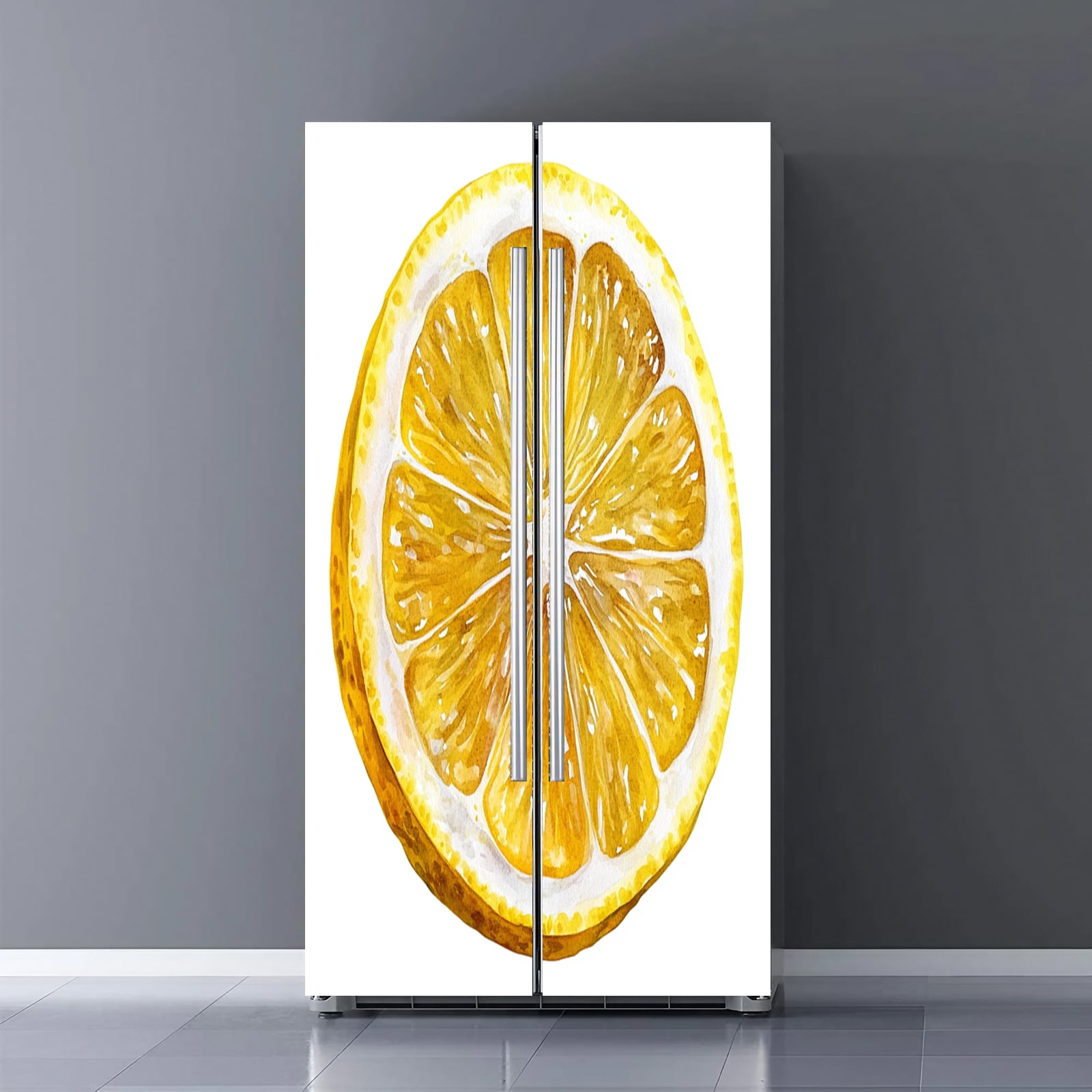 Fridge Door Wrap Vinyl Sticker Decor Front Refrigerator PVC Wallpaper ...