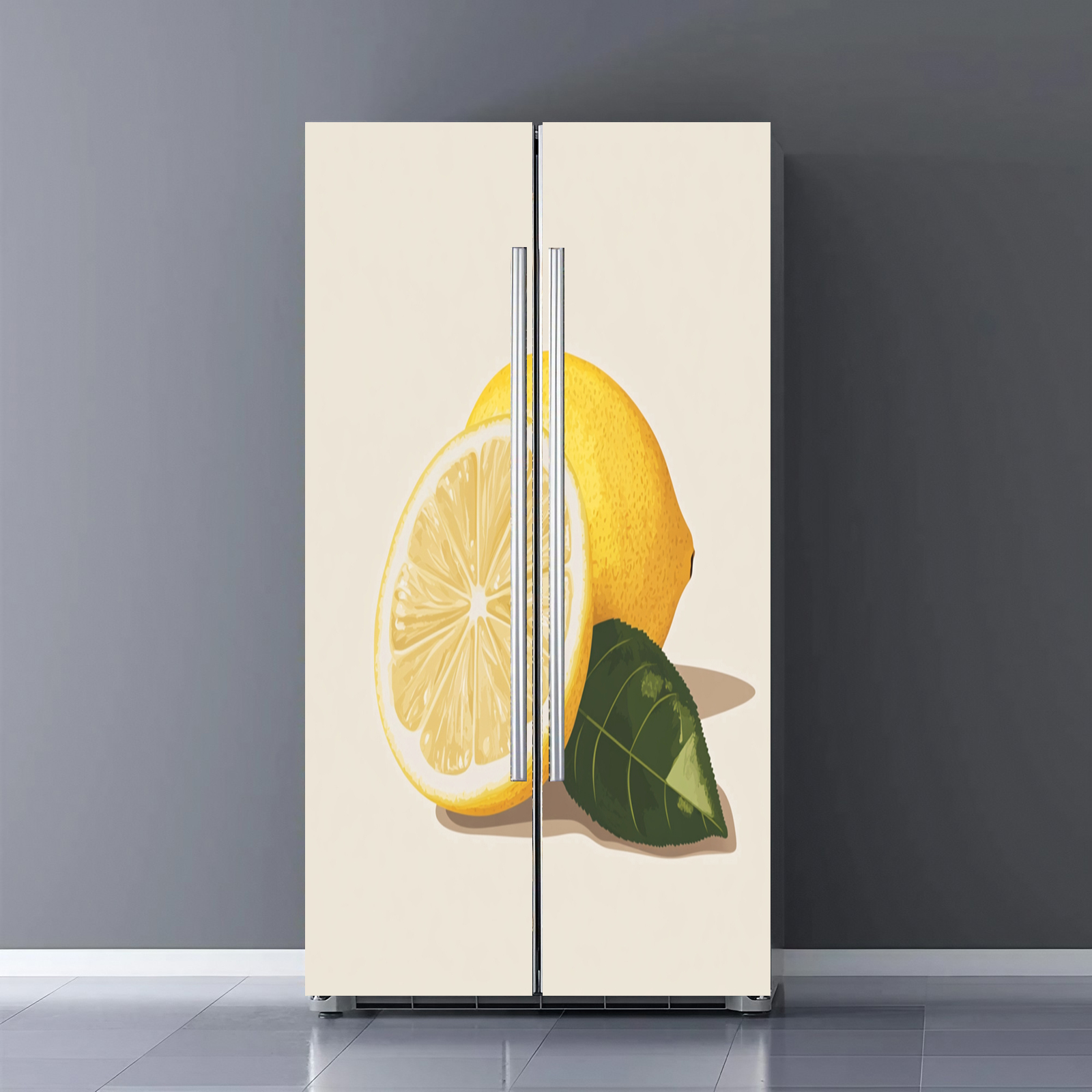 Fridge Door Wrap Vinyl Sticker Decor Front Refrigerator PVC Wallpaper ...
