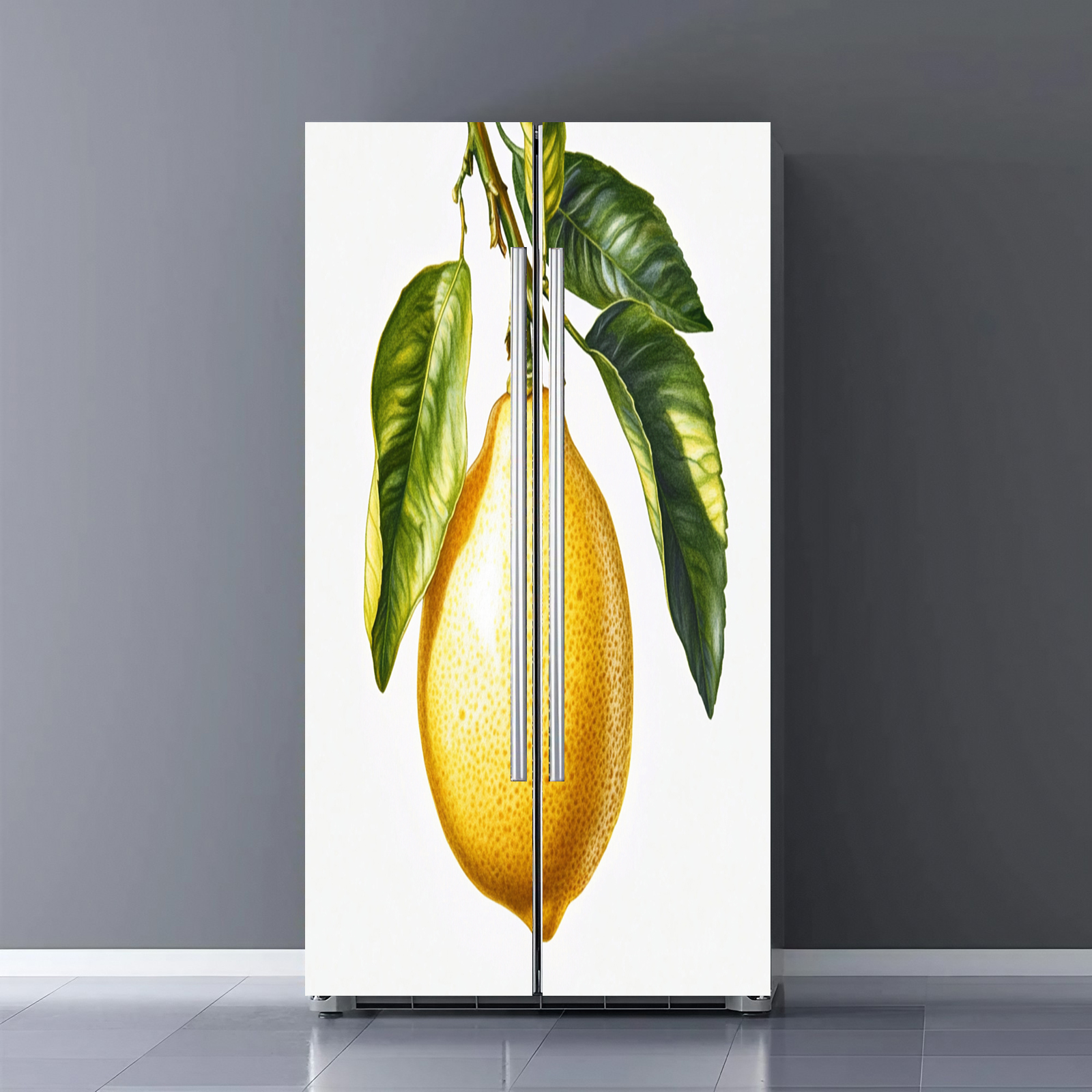 Fridge Door Wrap Vinyl Sticker Decor Front Refrigerator PVC Wallpaper ...