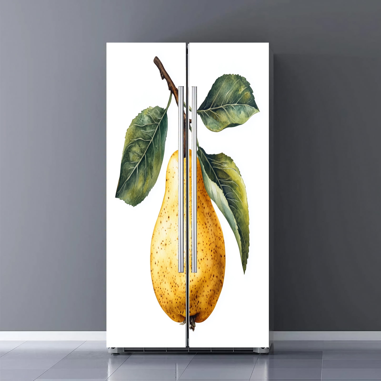 Fridge Door Wrap Vinyl Sticker Decor Front Refrigerator PVC Wallpaper ...