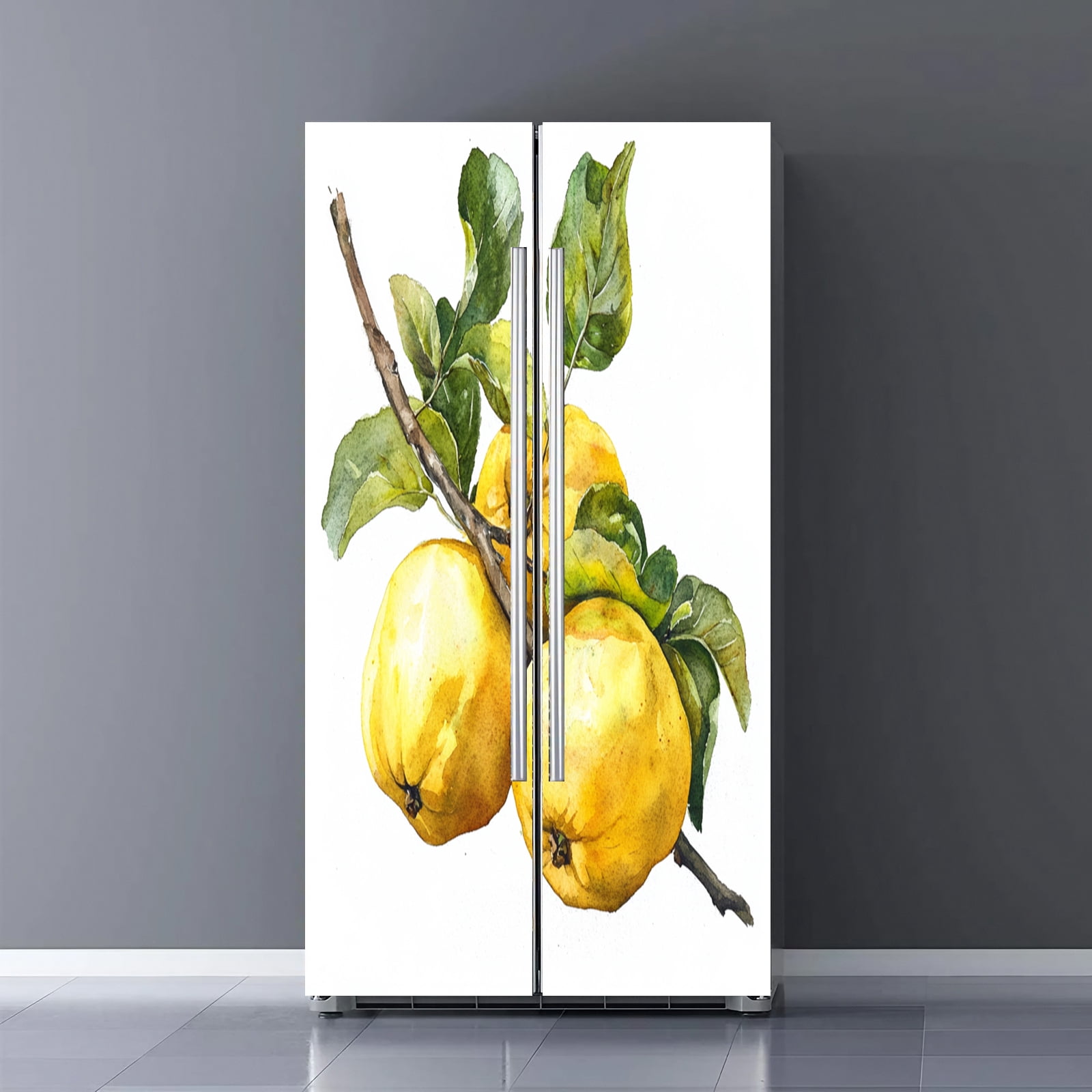 Fridge Door Wrap Vinyl Sticker Decor Front Refrigerator PVC Wallpaper ...
