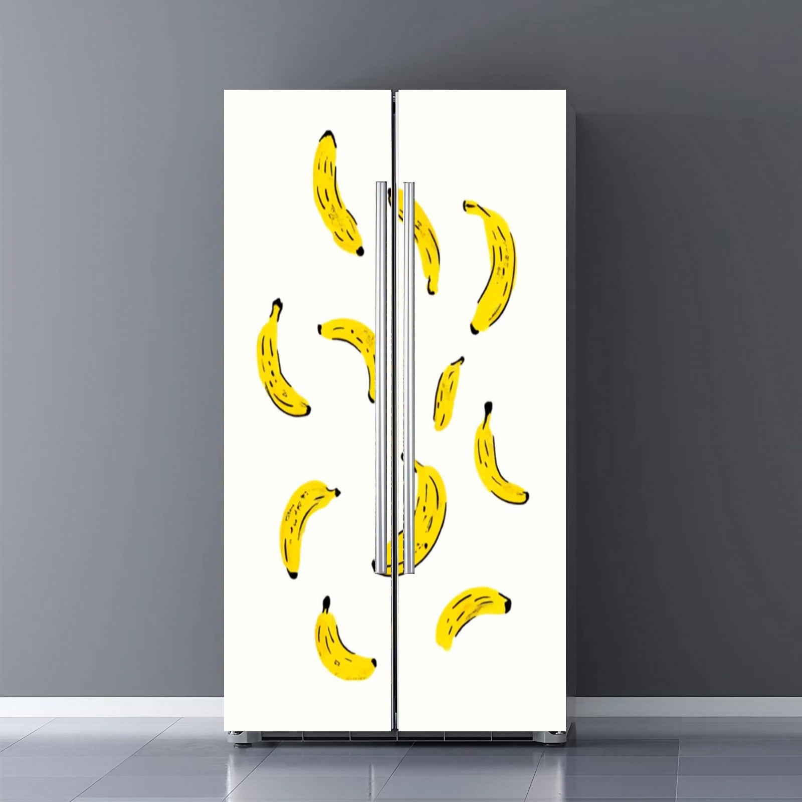 Fridge Door Wrap Vinyl Sticker Decor Front Refrigerator PVC Wallpaper ...