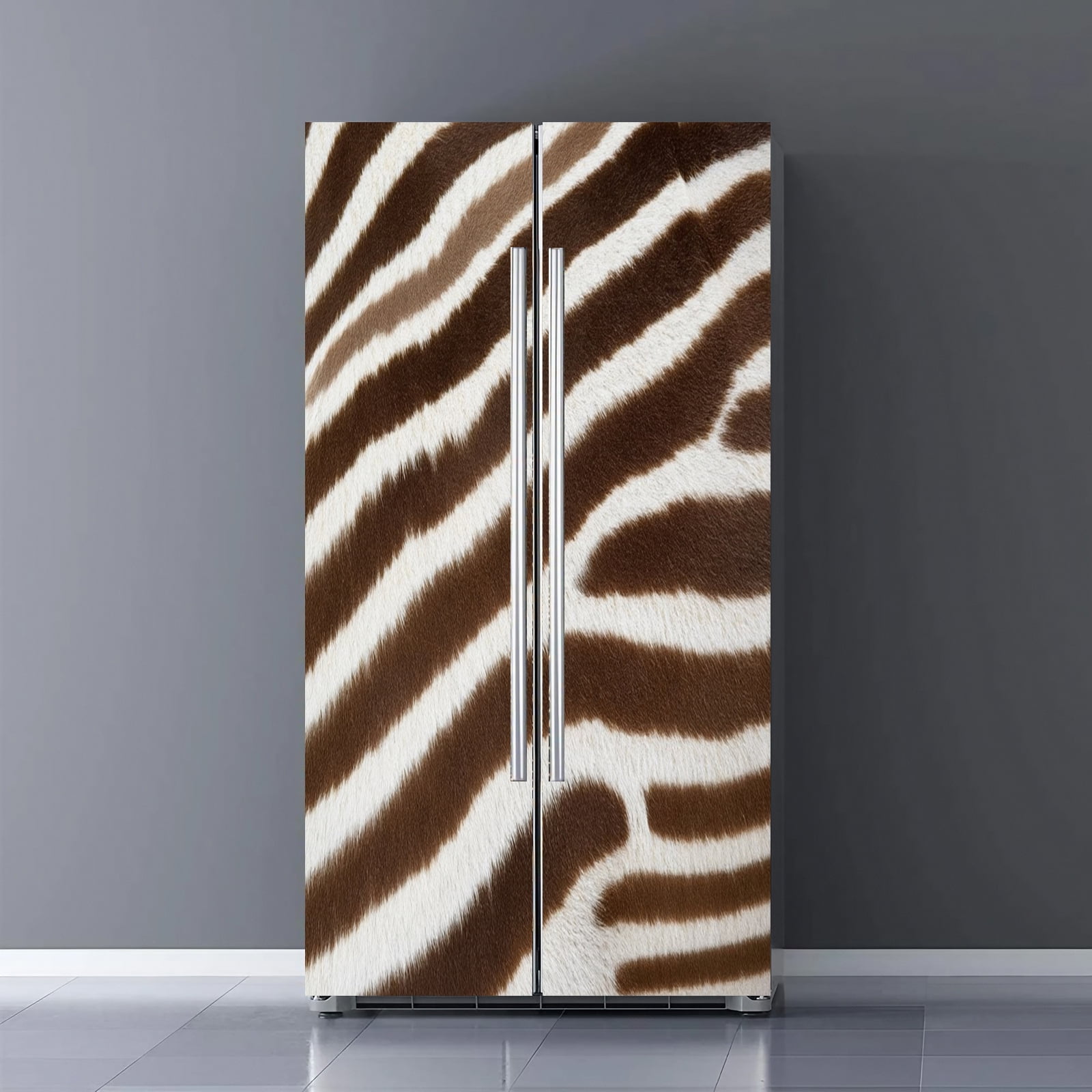 Fridge Door Wrap Vinyl Sticker Decor Front Refrigerator PVC Wallpaper ...