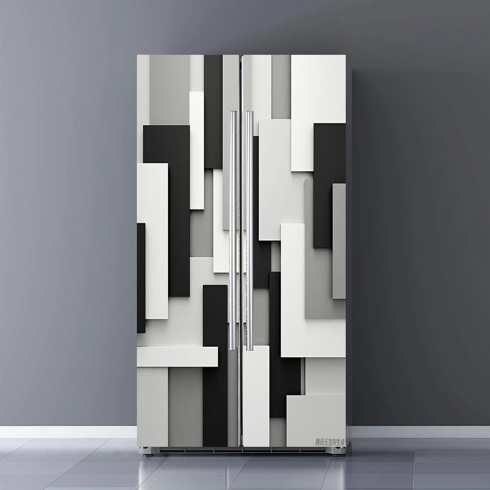 Fridge Door Wrap Vinyl Sticker Decor Front Refrigerator PVC Wallpaper ...