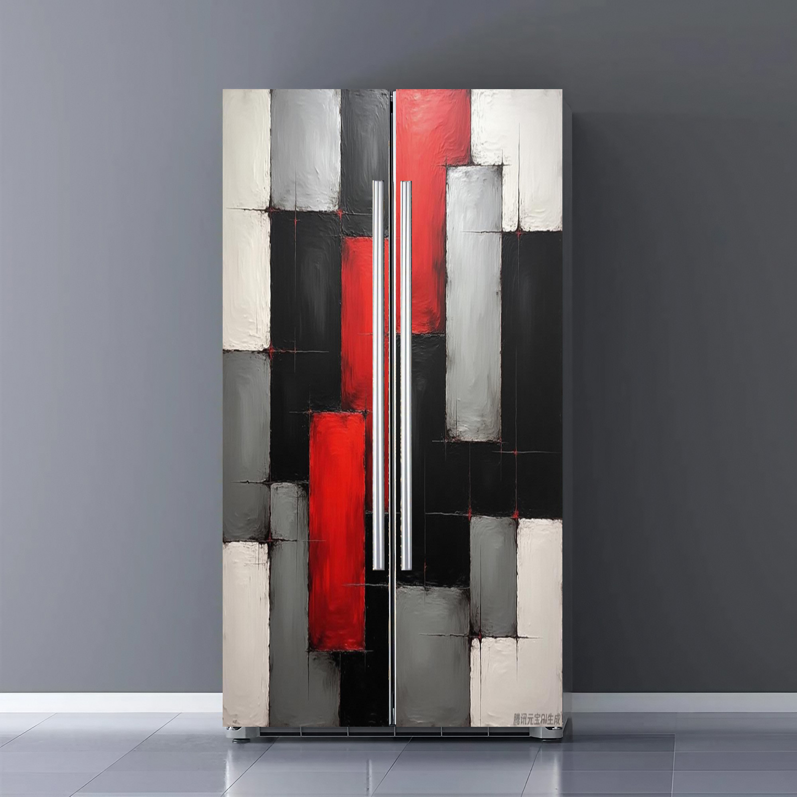 Fridge Door Wrap Vinyl Sticker Decor Front Refrigerator PVC Wallpaper ...