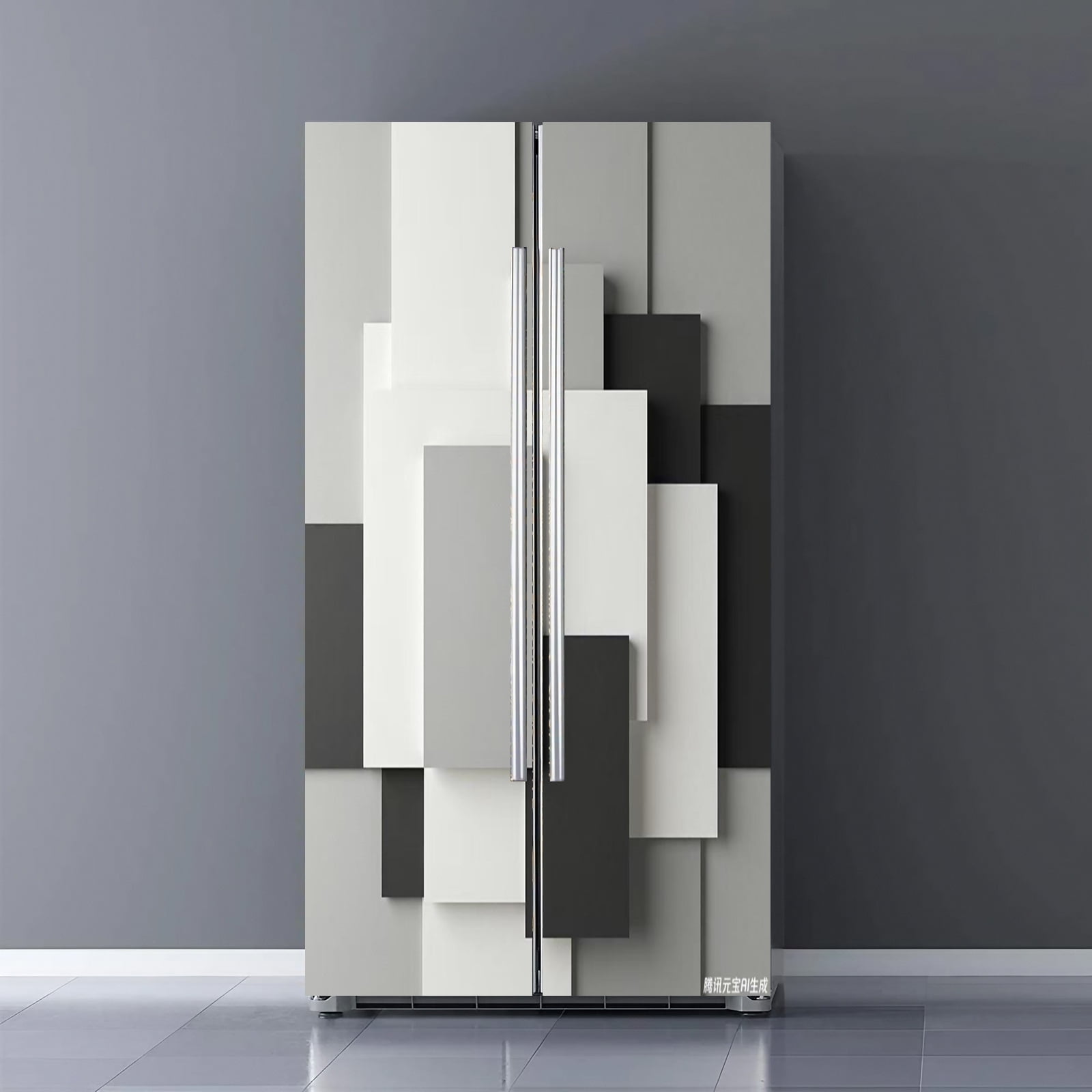 Fridge Door Wrap Vinyl Sticker Decor Front Refrigerator PVC Wallpaper ...