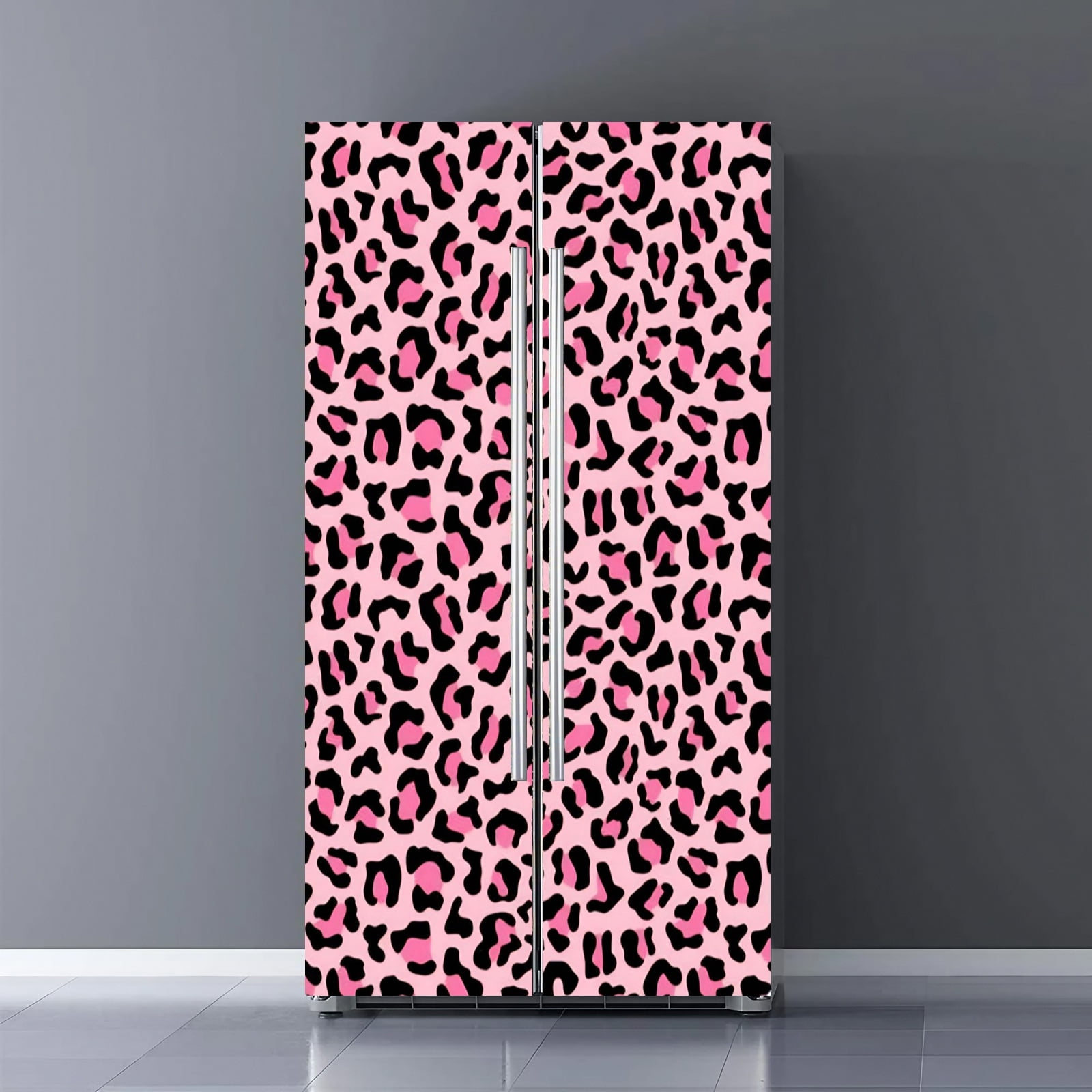 Fridge Door Wrap Vinyl Sticker Decor Front Refrigerator PVC Wallpaper ...