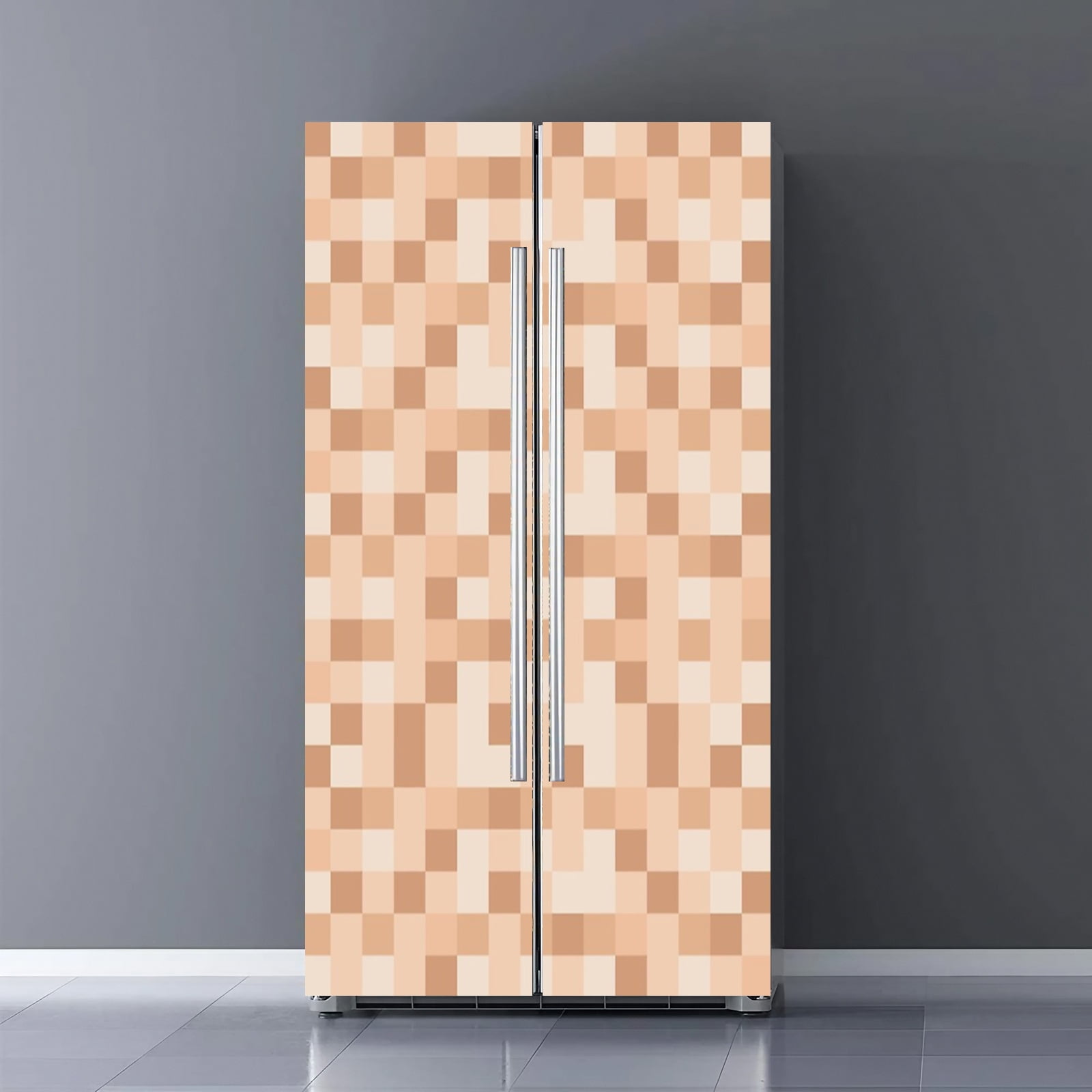 Fridge Door Wrap Vinyl Sticker Decor Front Refrigerator PVC Wallpaper ...