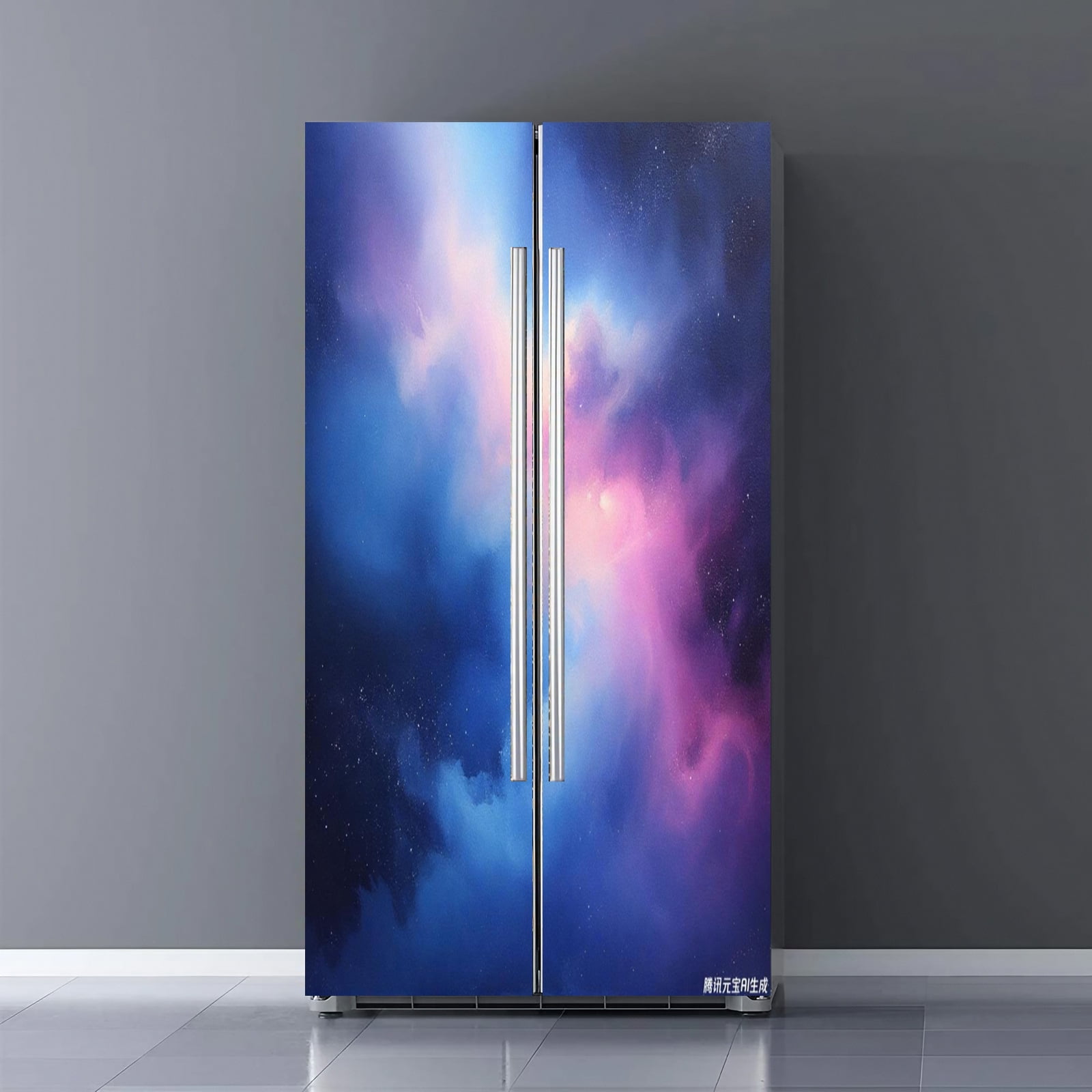 Fridge Door Wrap Vinyl Sticker Decor Front Refrigerator PVC Wallpaper ...
