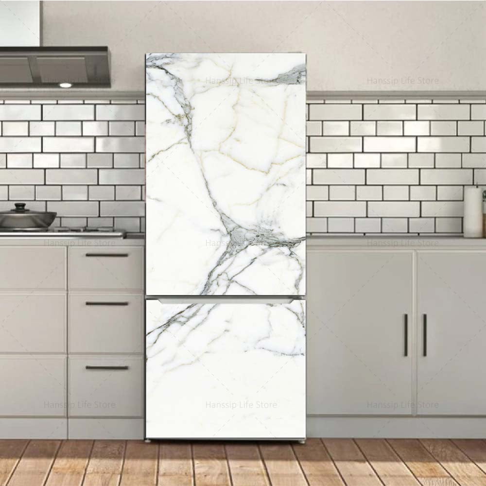 Fridge Door Wrap Vinyl Sticker - r Front Refrigerator PVC Wallpaper ...