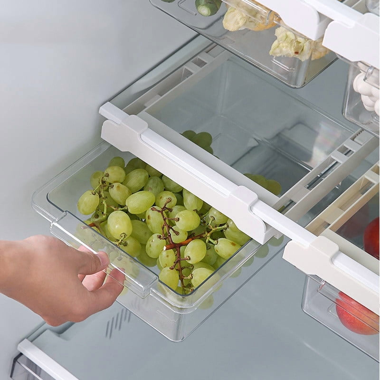 Fridge Drawer Organizer, Refrigerator Organizer Bins, Pull Out with ...