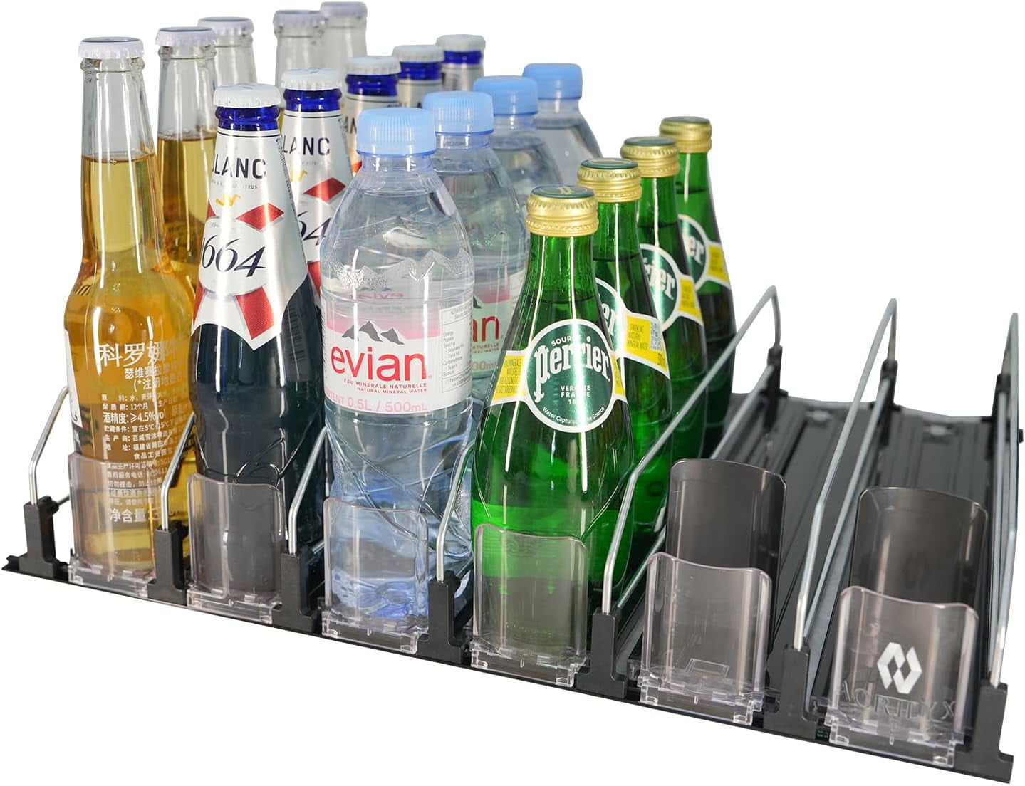 Fridge Drink Organizer - Self-Pushing Dispenser for Soda Cans and Water ...