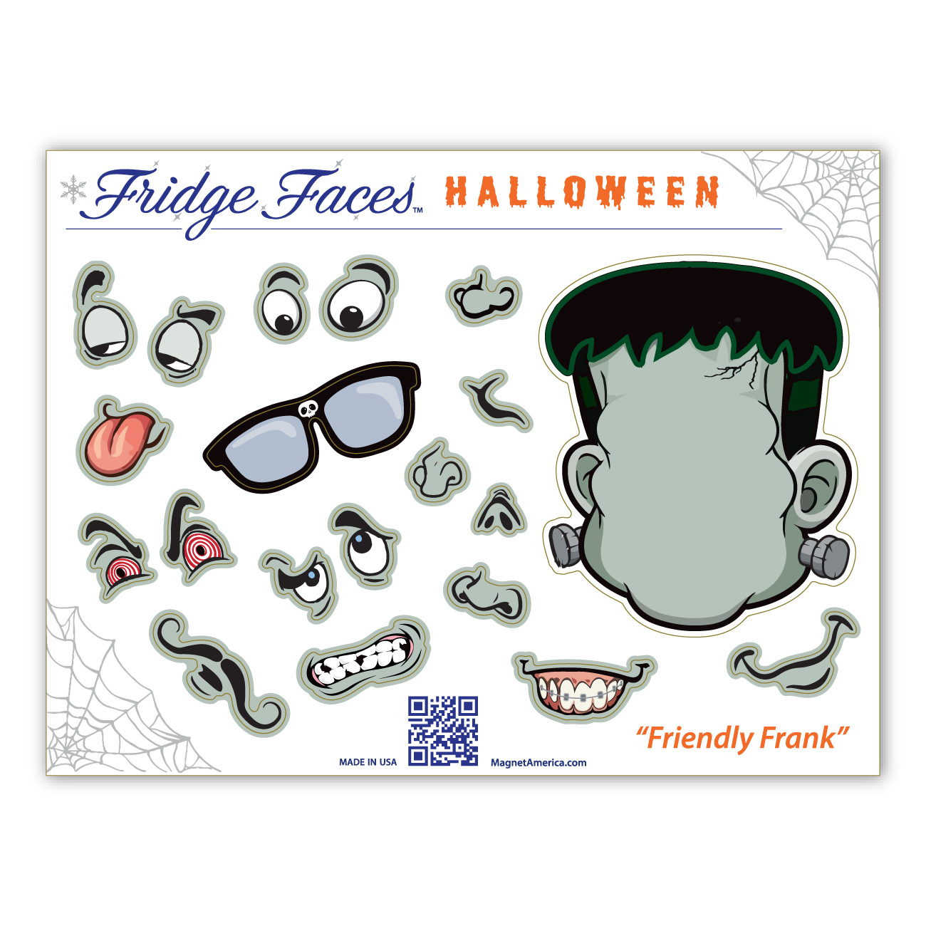 Fridge Faces Halloween Friendly Frank Magnet - Walmart.com
