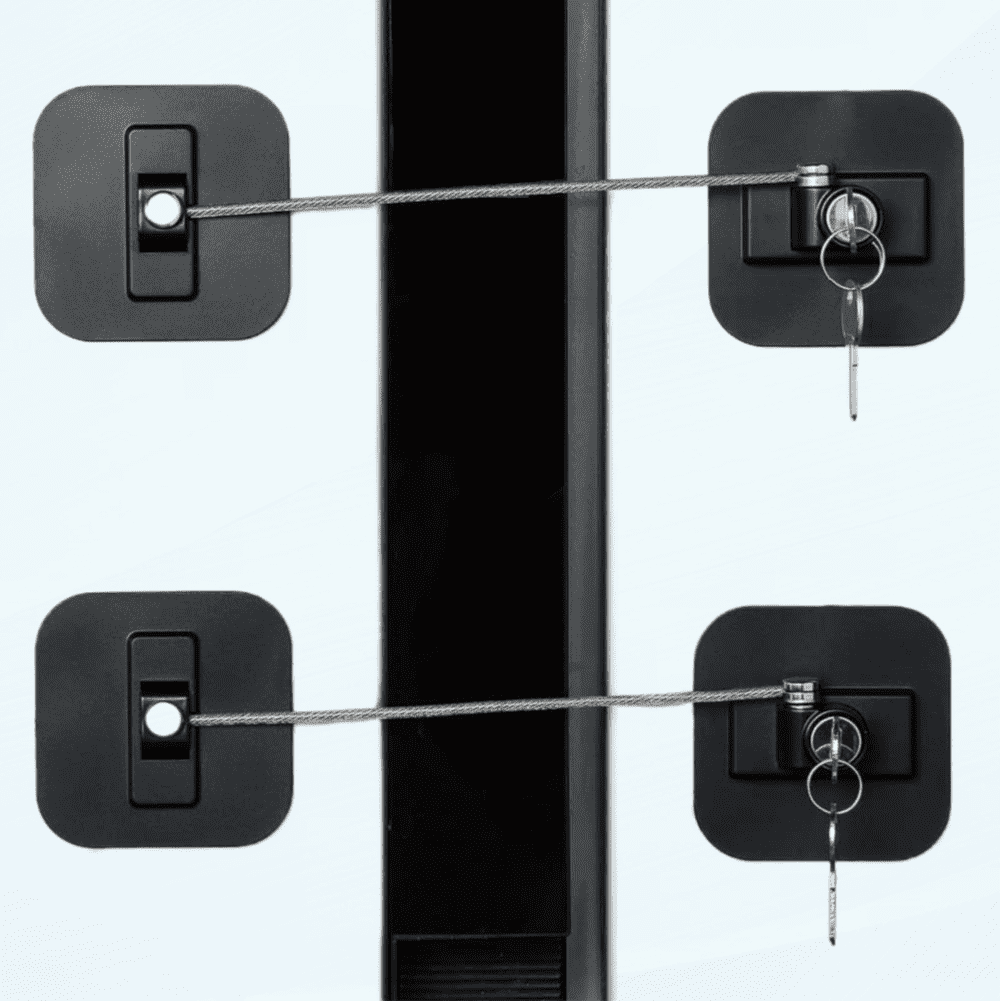 Fridge Lock, 2 Pack Refrigerator Lock with Keys, Freezer Lock and Child ...