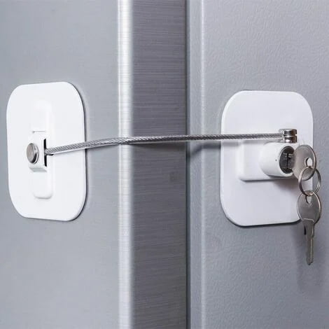 Fridge Lock, Freezer Lock, with Key for Child Safety, Lock for Locking ...