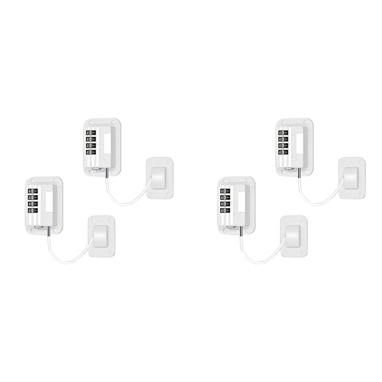 Fridge Lock with Code, Pack of 4 Fridge Locks, No Drilling, Fridge ...