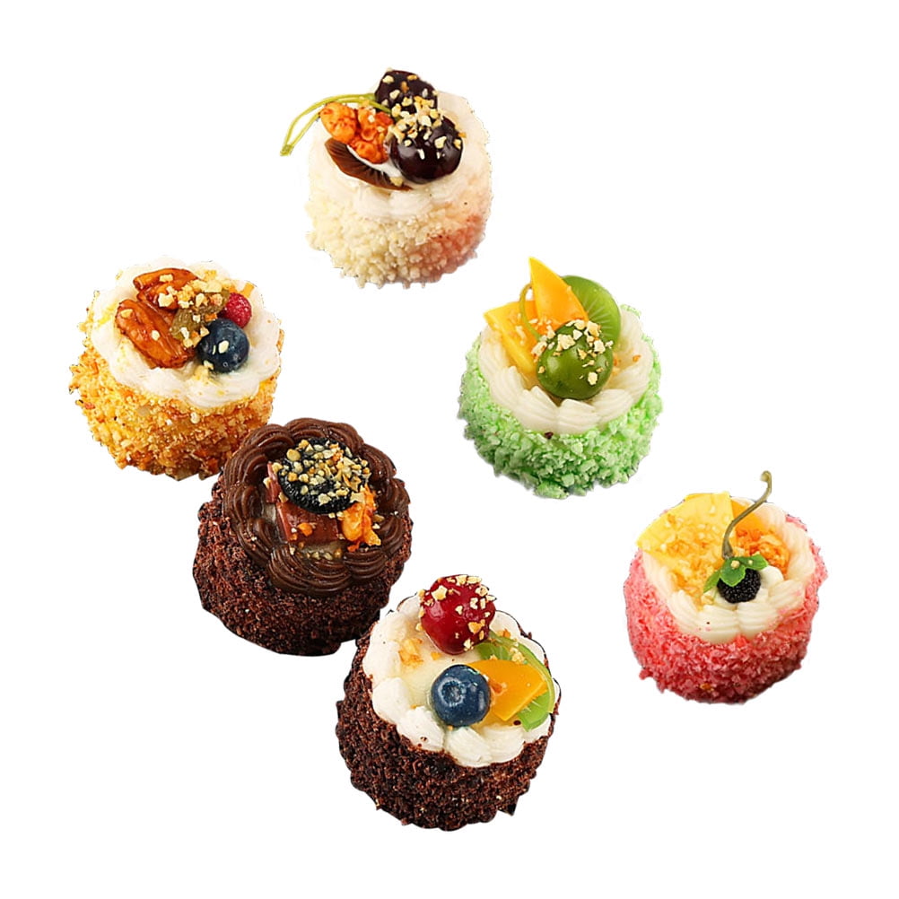 NIAIZEK Miniature Food Magnets Cake Magnet Assorted Color 6Pcs ...