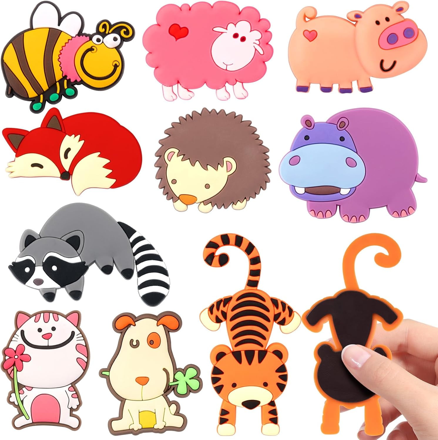 Fridge Magnets, 10 Pack Cute Farm Animal Magnets, Fun Refrigerator ...