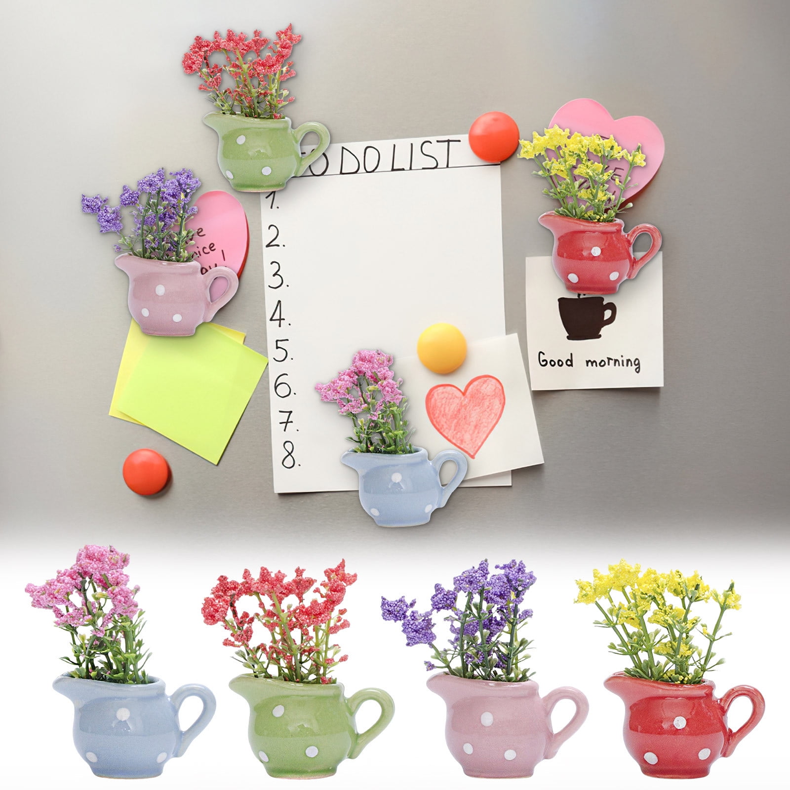 Fridge Magnets Mini Ceramic Vase Refrigerator Sticker Magnet Three ...