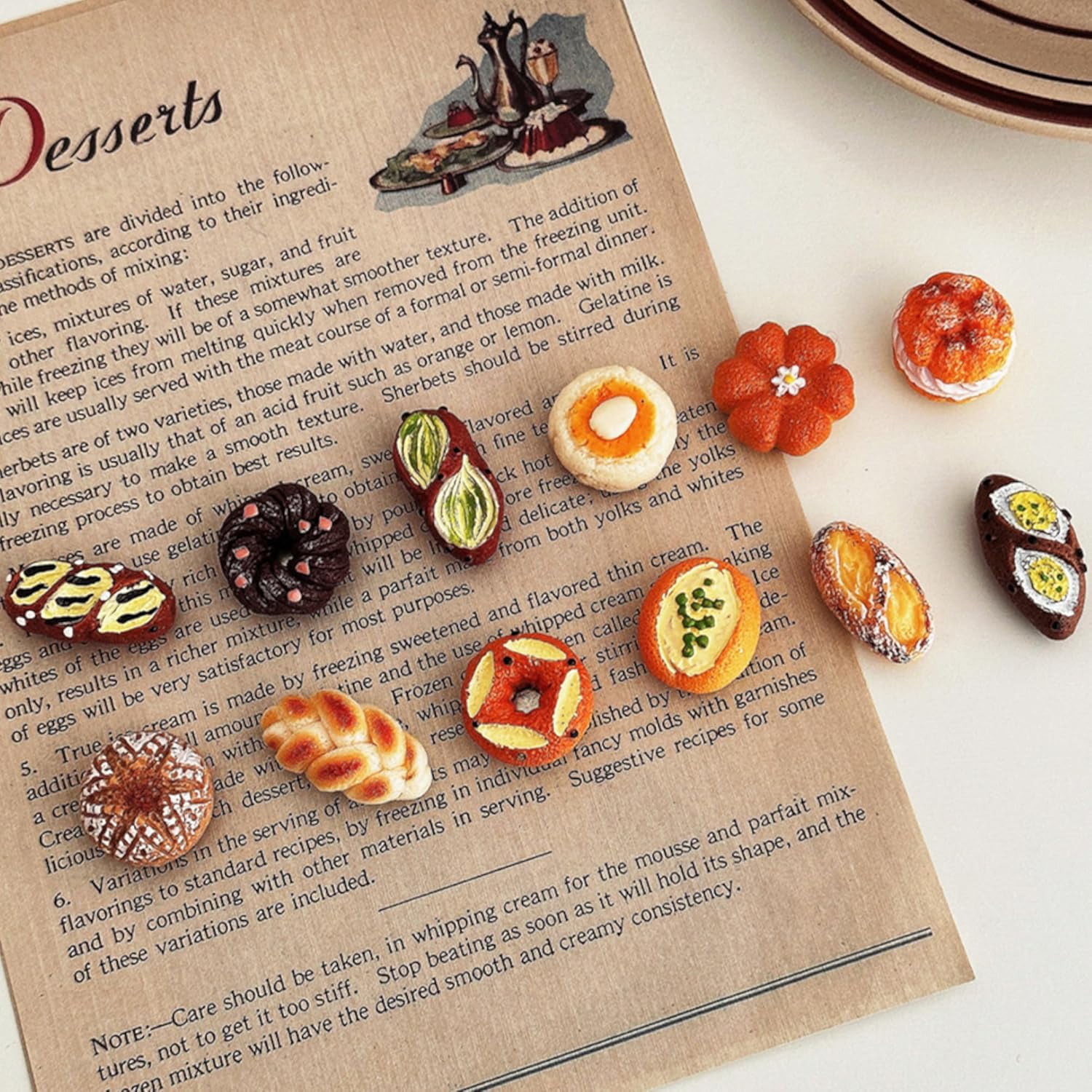 Fridge Magnets Set - 12 Mini Bread-Themed Magnet Cute Magnetic ...