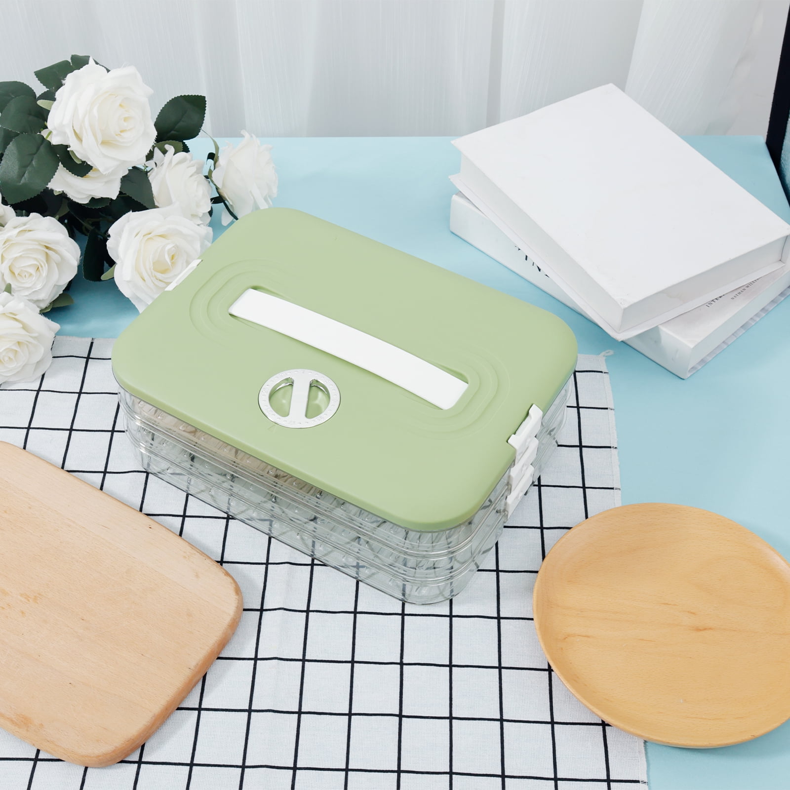 Fridge Meat Box with Timer Plastic Visible Food Storage Containers 3 ...