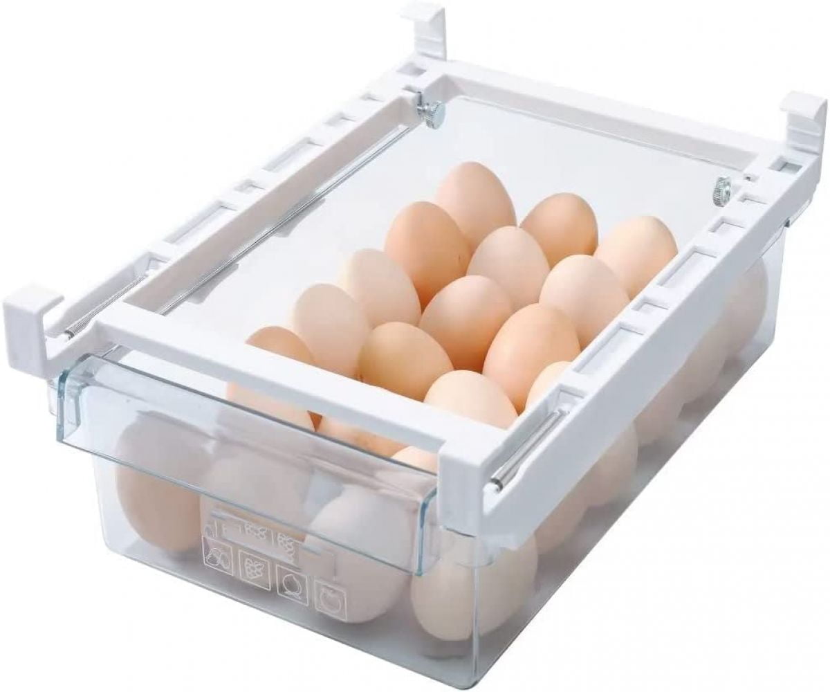 Fridge Organiser, Pull Out Drawer, Fridge Storage Box, Fridge Bin in a ...