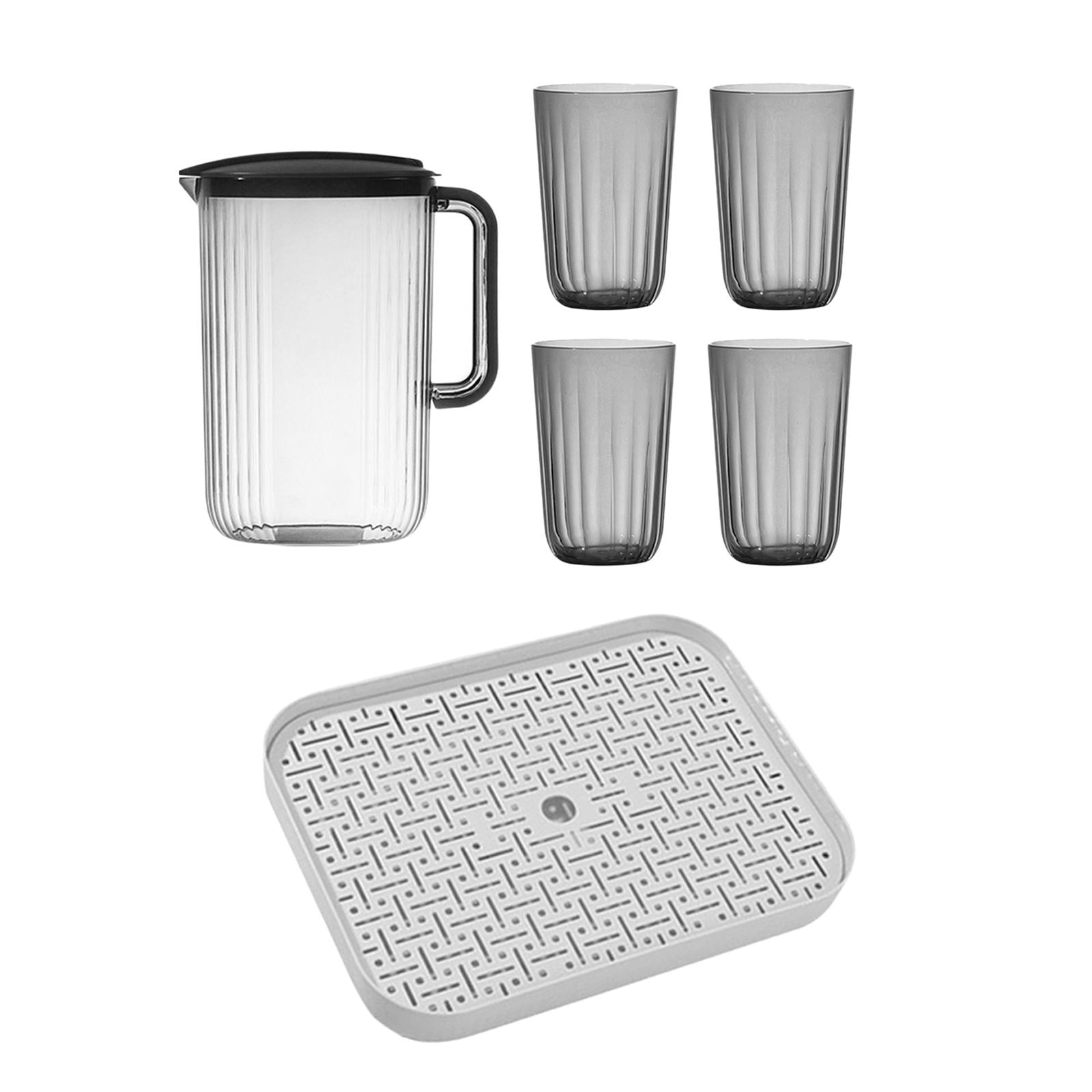 Fridge Pitcher with Lid Portable Water Bottle, 2L Beverage Pitcher Ice ...